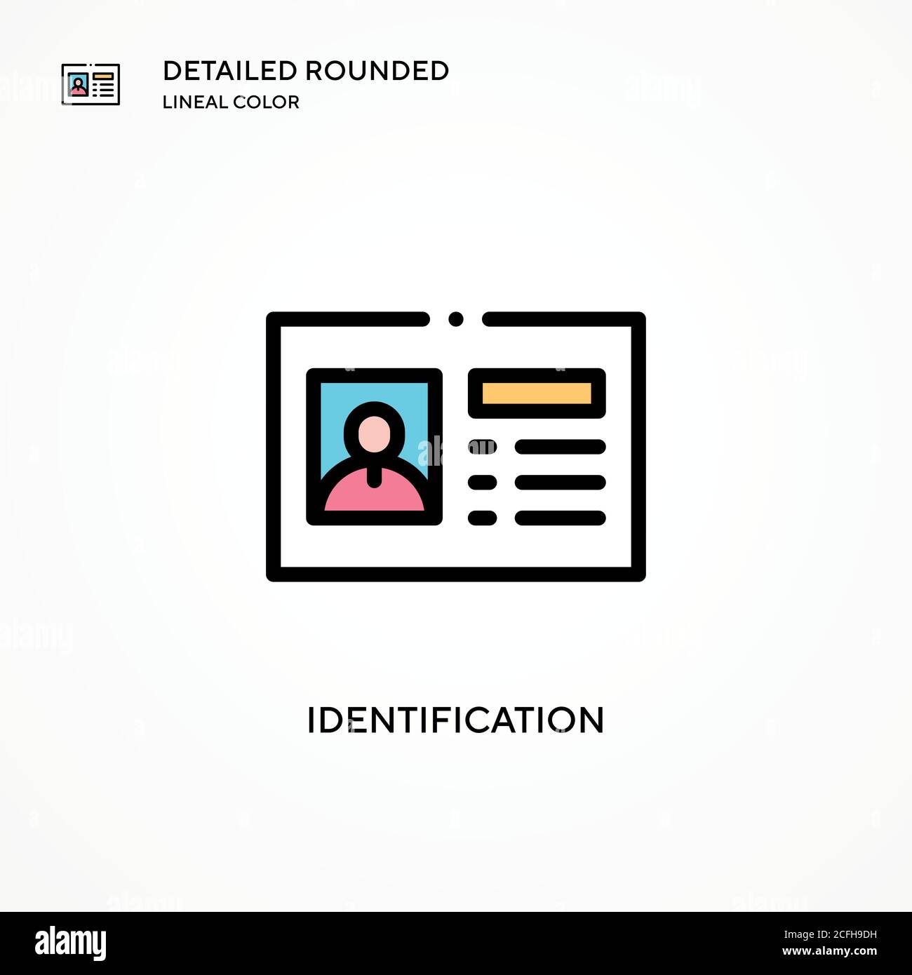 Identification vector icon. Modern vector illustration concepts. Easy ...
