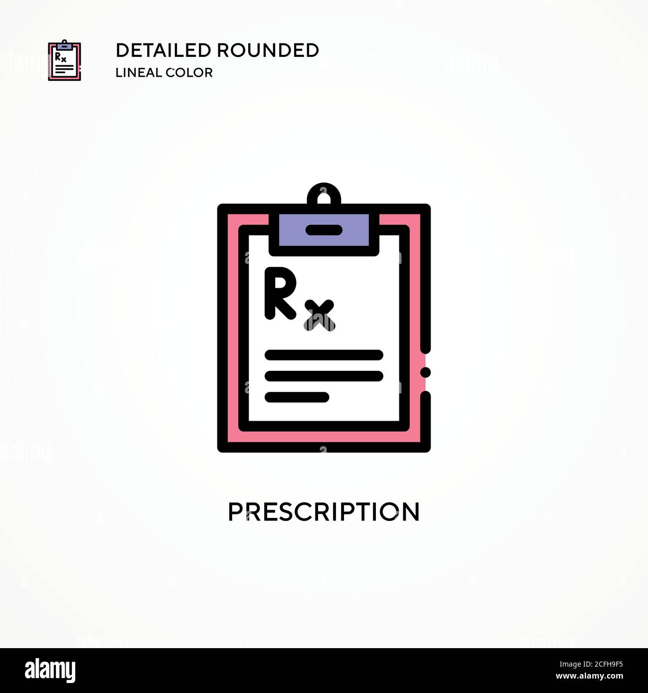 Prescription vector icon. Modern vector illustration concepts. Easy to ...