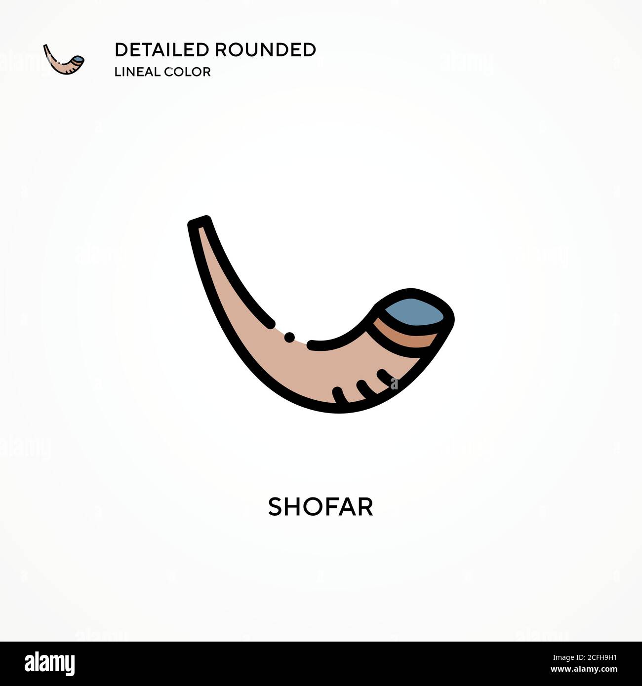 Shofar vector icon. Modern vector illustration concepts. Easy to edit ...