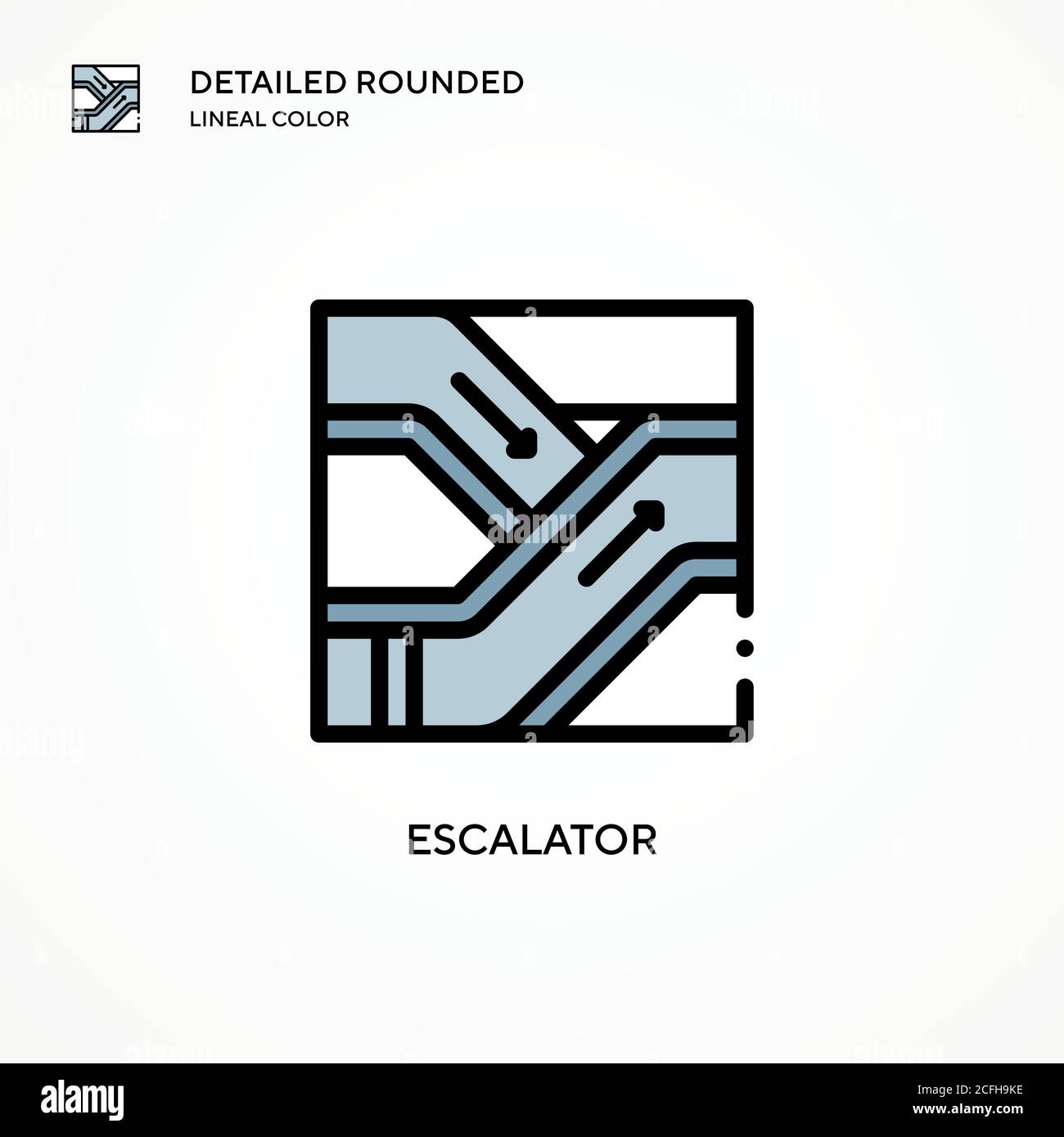 Escalator vector icon. Modern vector illustration concepts. Easy to ...