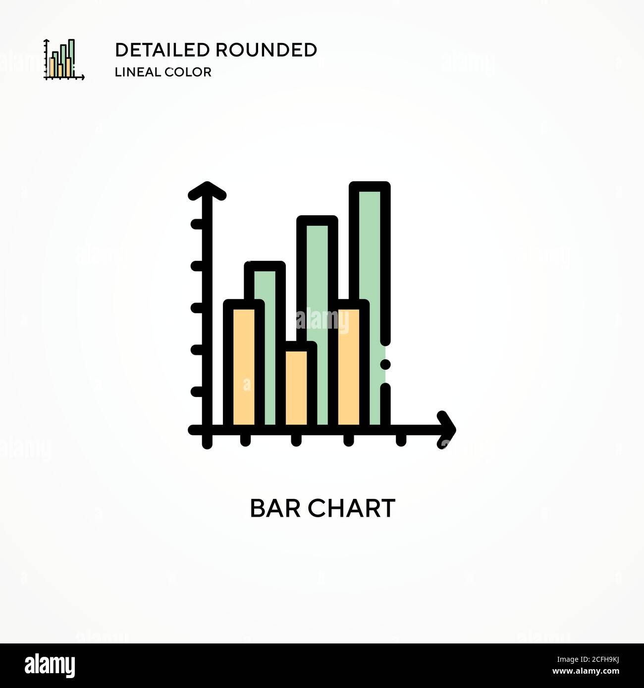 Bar chart vector icon. Modern vector illustration concepts. Easy to ...