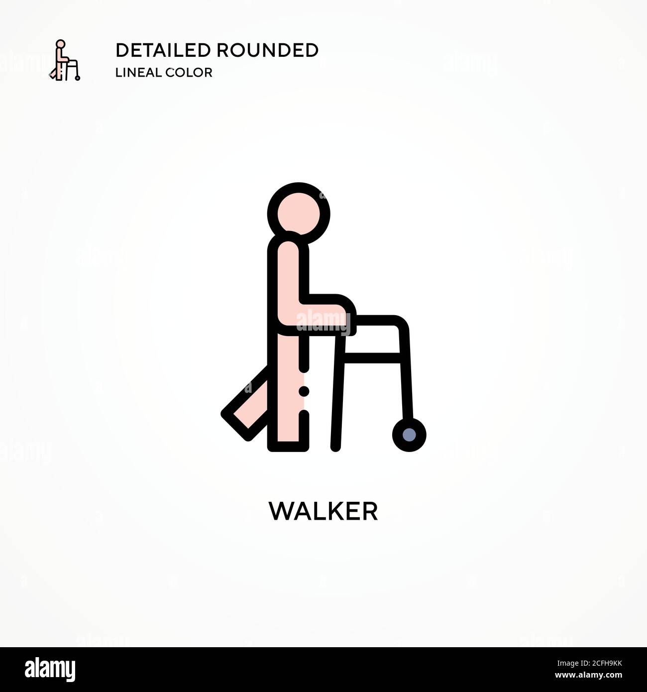 Walker vector icon. Modern vector illustration concepts. Easy to edit ...