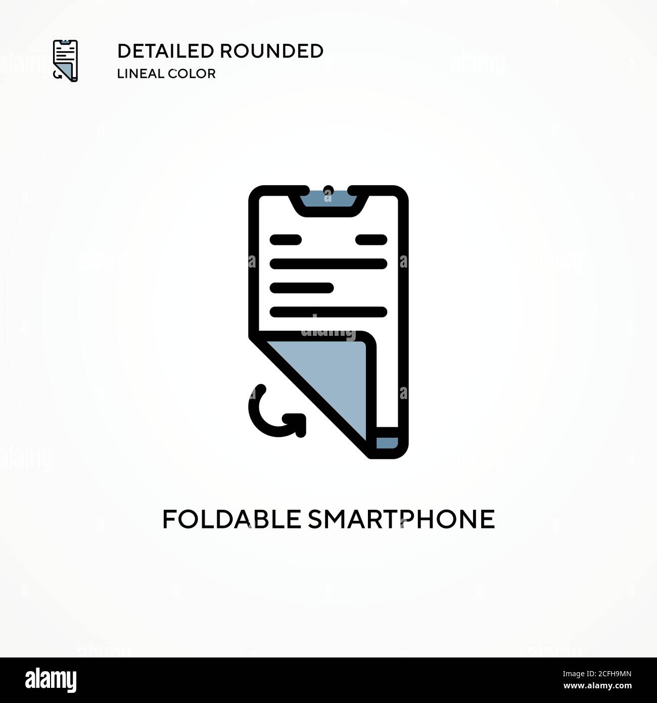 Foldable smartphone vector icon. Modern vector illustration concepts ...