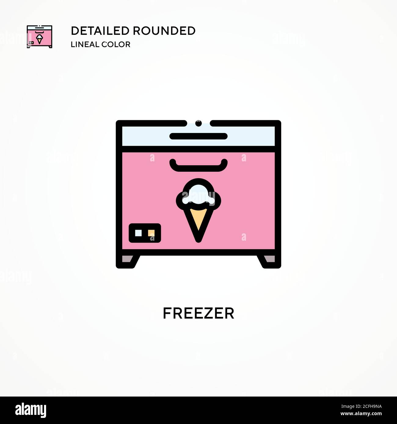 Freezer vector icon. Modern vector illustration concepts. Easy to edit ...