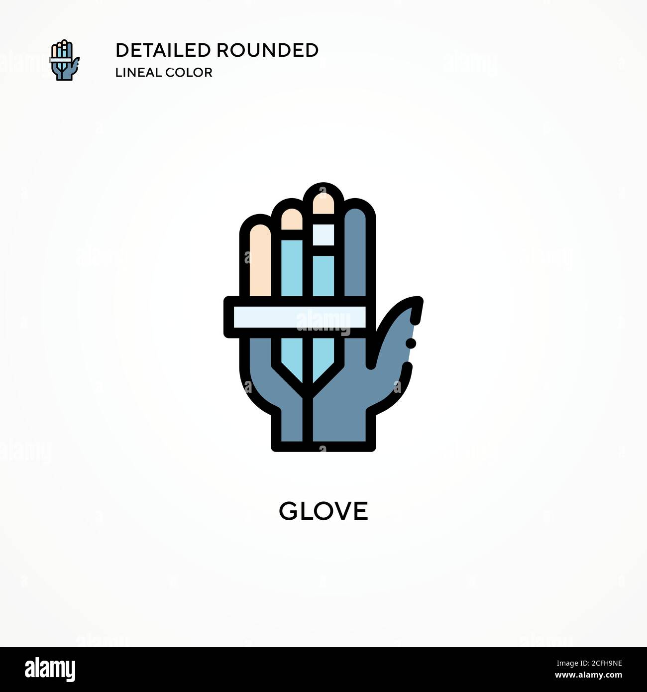 Glove vector icon. Modern vector illustration concepts. Easy to edit ...