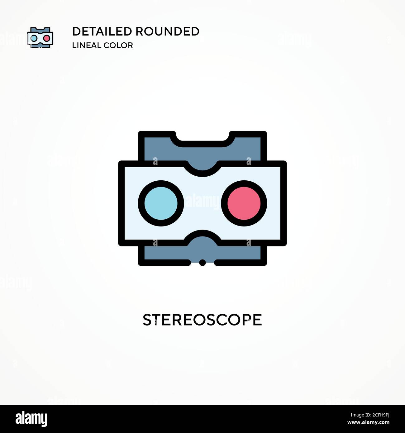 Stereoscope vector icon. Modern vector illustration concepts. Easy to ...