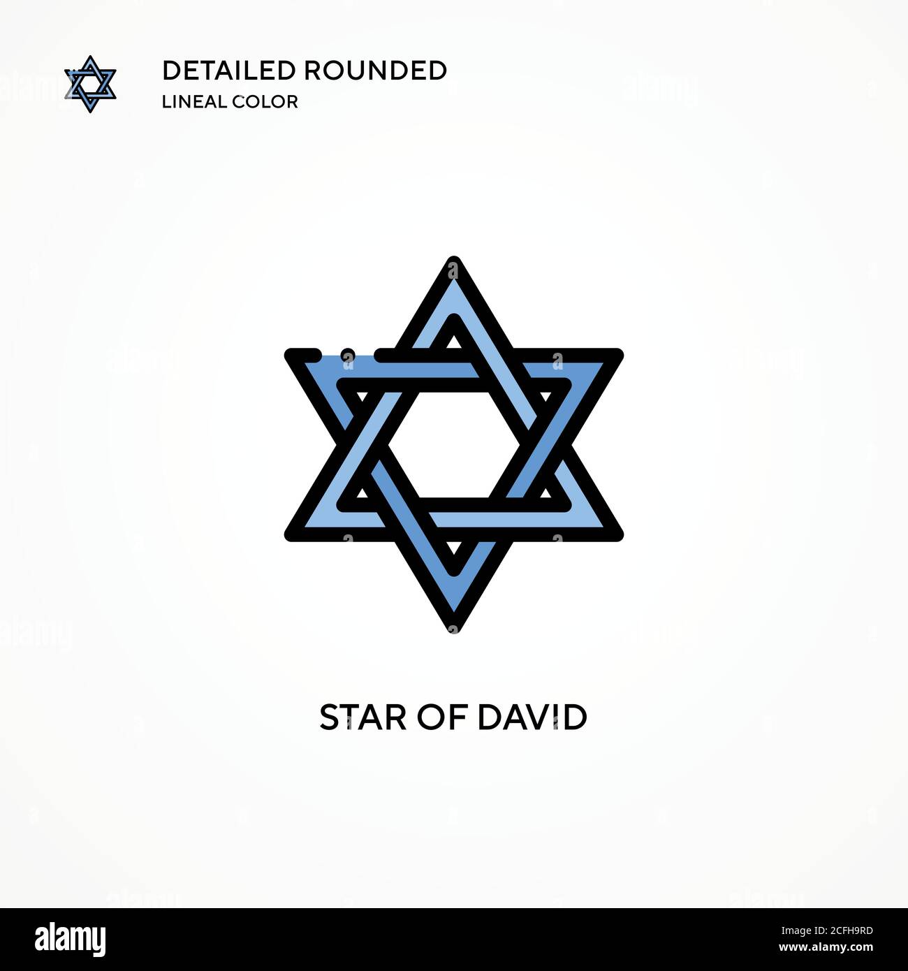 Star of david vector icon. Modern vector illustration concepts. Easy to ...