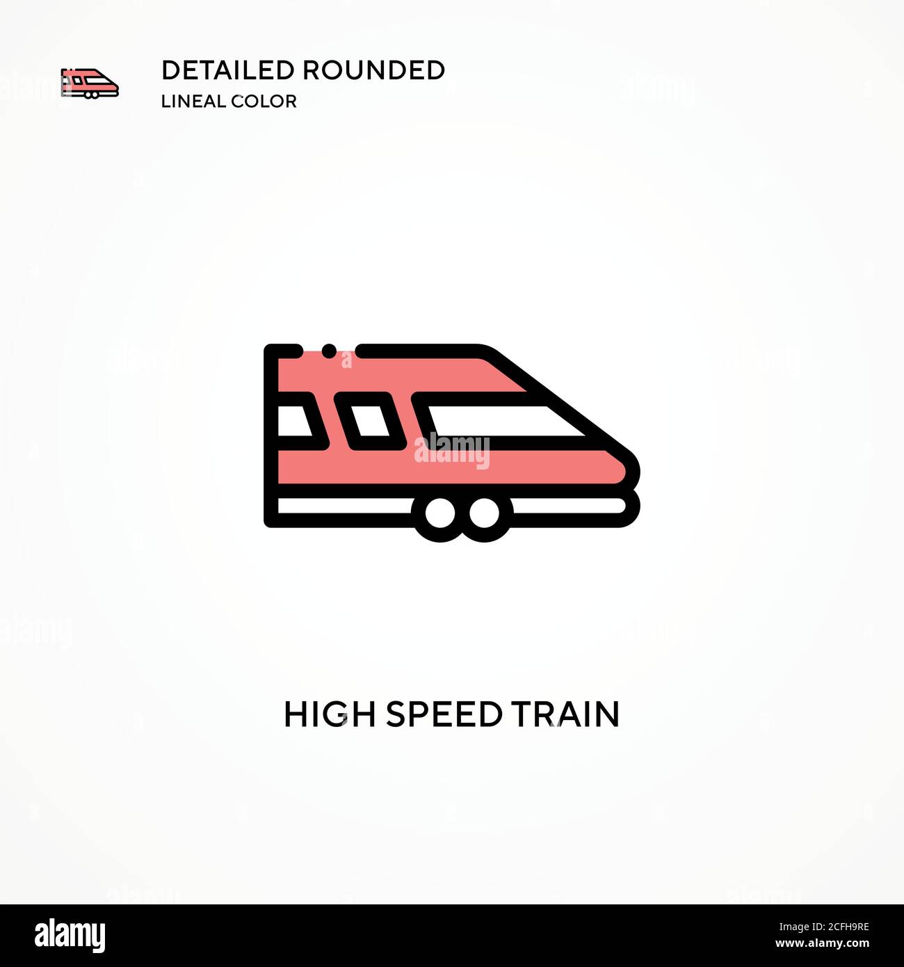 High speed train vector icon. Modern vector illustration concepts. Easy ...