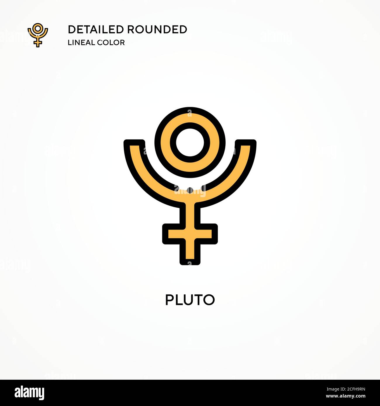 Pluto vector icon. Modern vector illustration concepts. Easy to edit ...