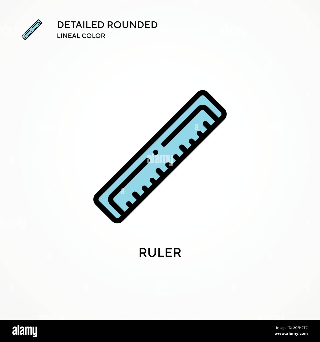 Ruler vector icon. Modern vector illustration concepts. Easy to edit ...