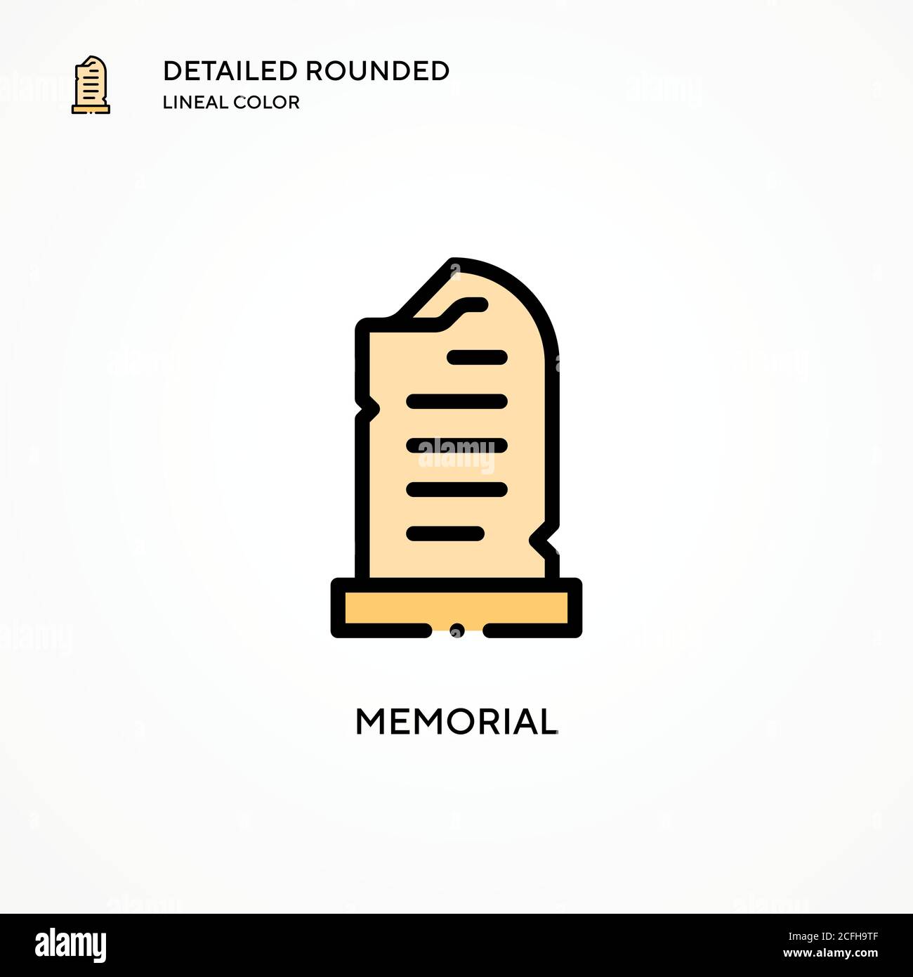 Memorial vector icon. Modern vector illustration concepts. Easy to edit ...