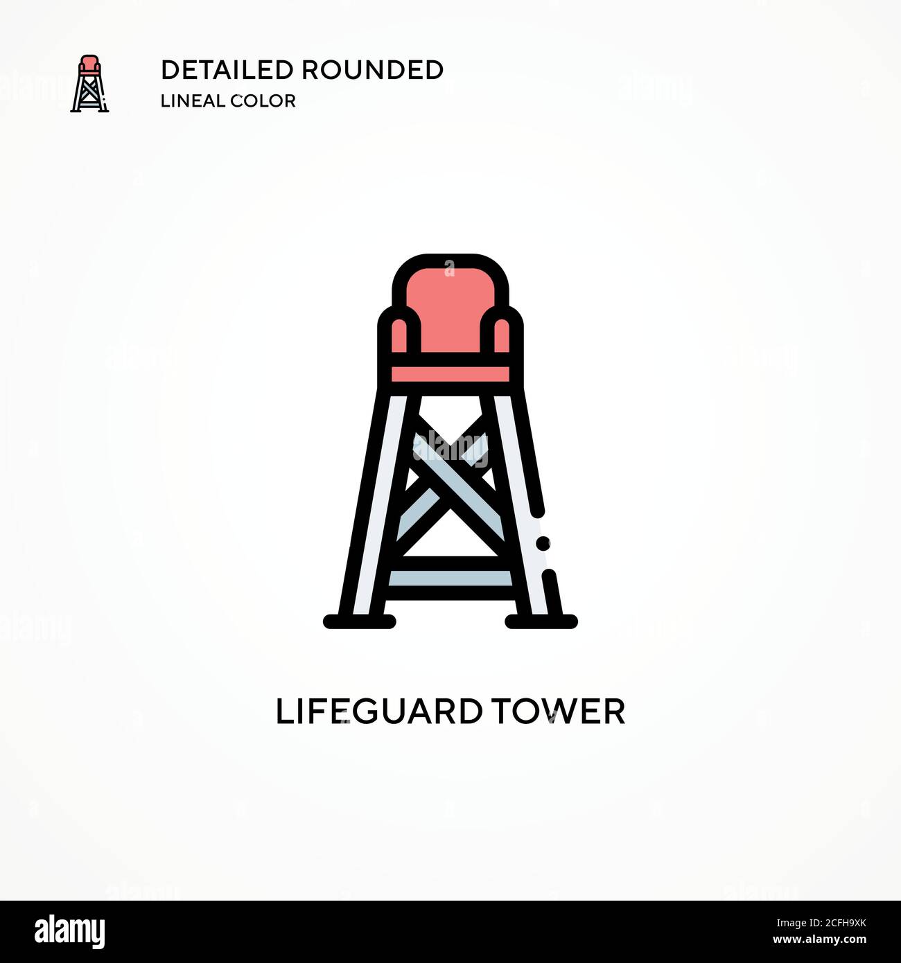 Lifeguard tower vector icon. Modern vector illustration concepts. Easy ...