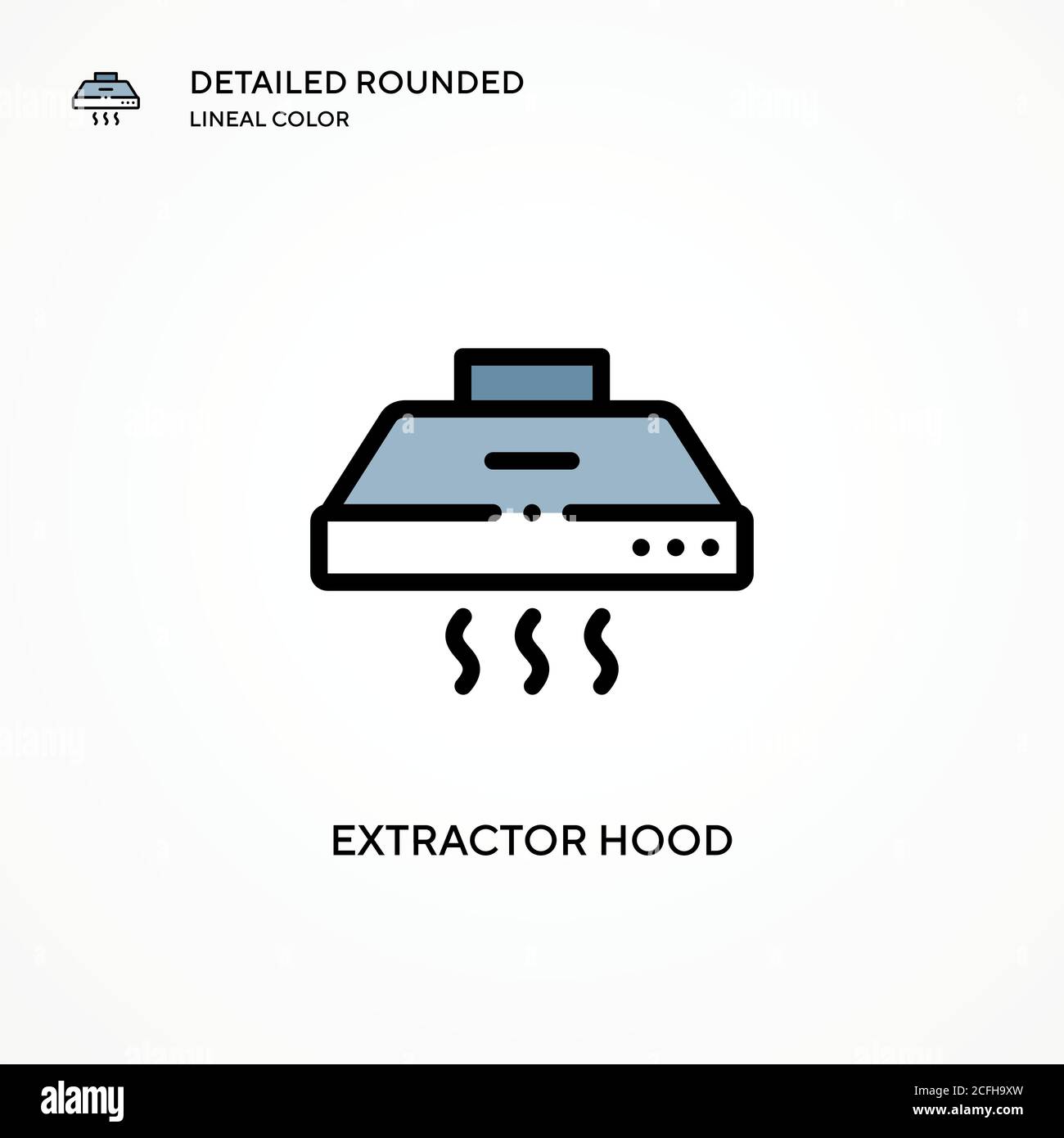 Extractor hood vector icon. Modern vector illustration concepts. Easy ...