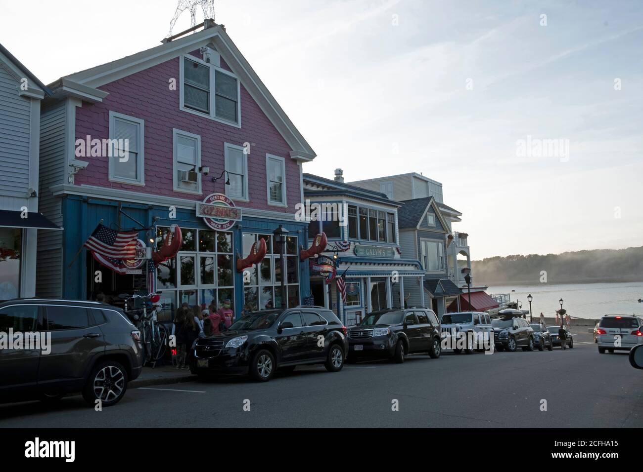 Tourism stores in the Village of Bar Harbor, Maine, USA Stock Photo - Alamy