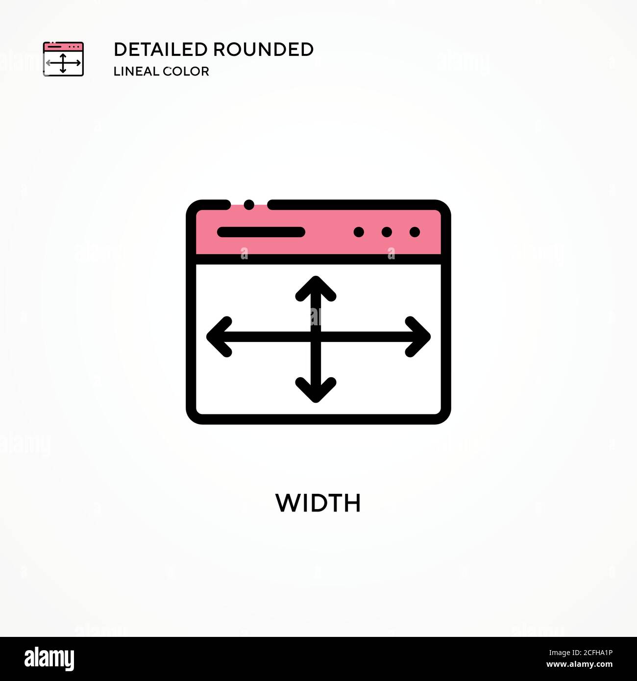 Width vector icon. Modern vector illustration concepts. Easy to edit ...