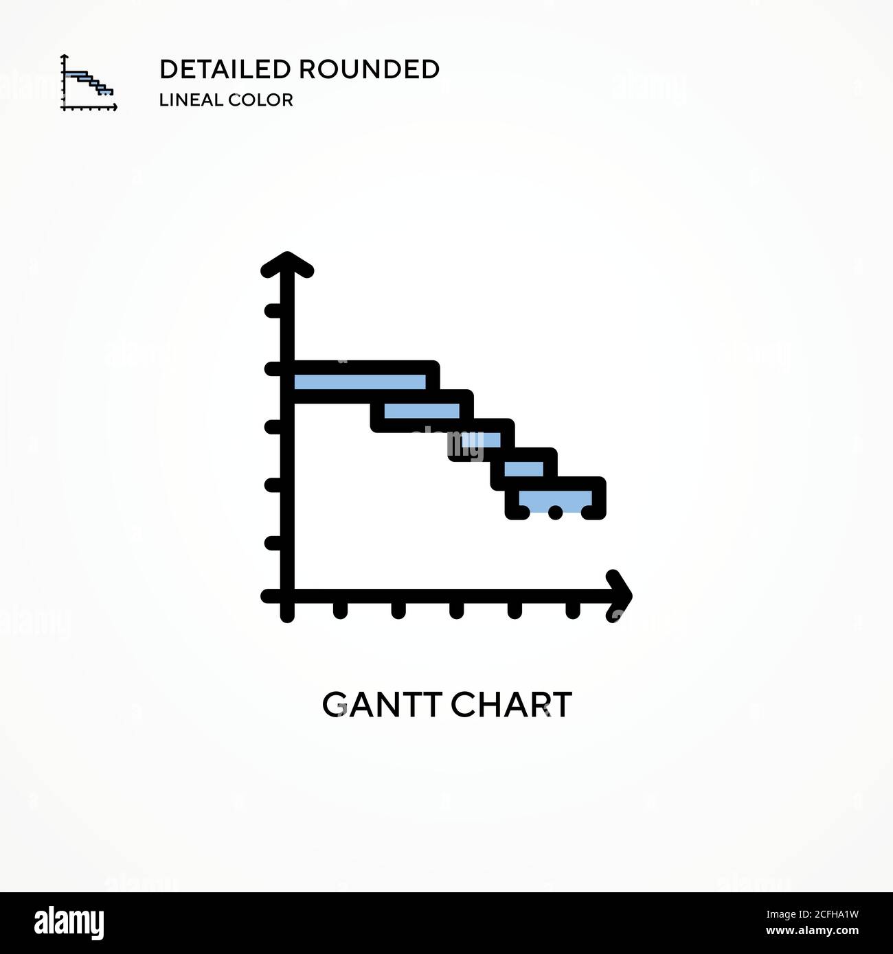 Gantt chart vector icon. Modern vector illustration concepts. Easy to ...