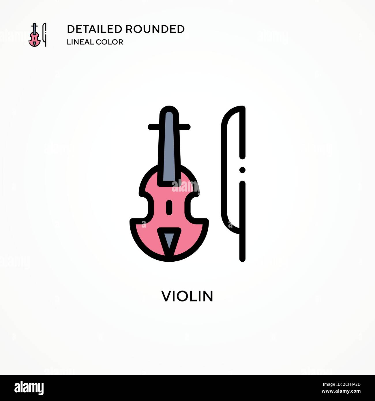 Violin vector icon. Modern vector illustration concepts. Easy to edit ...