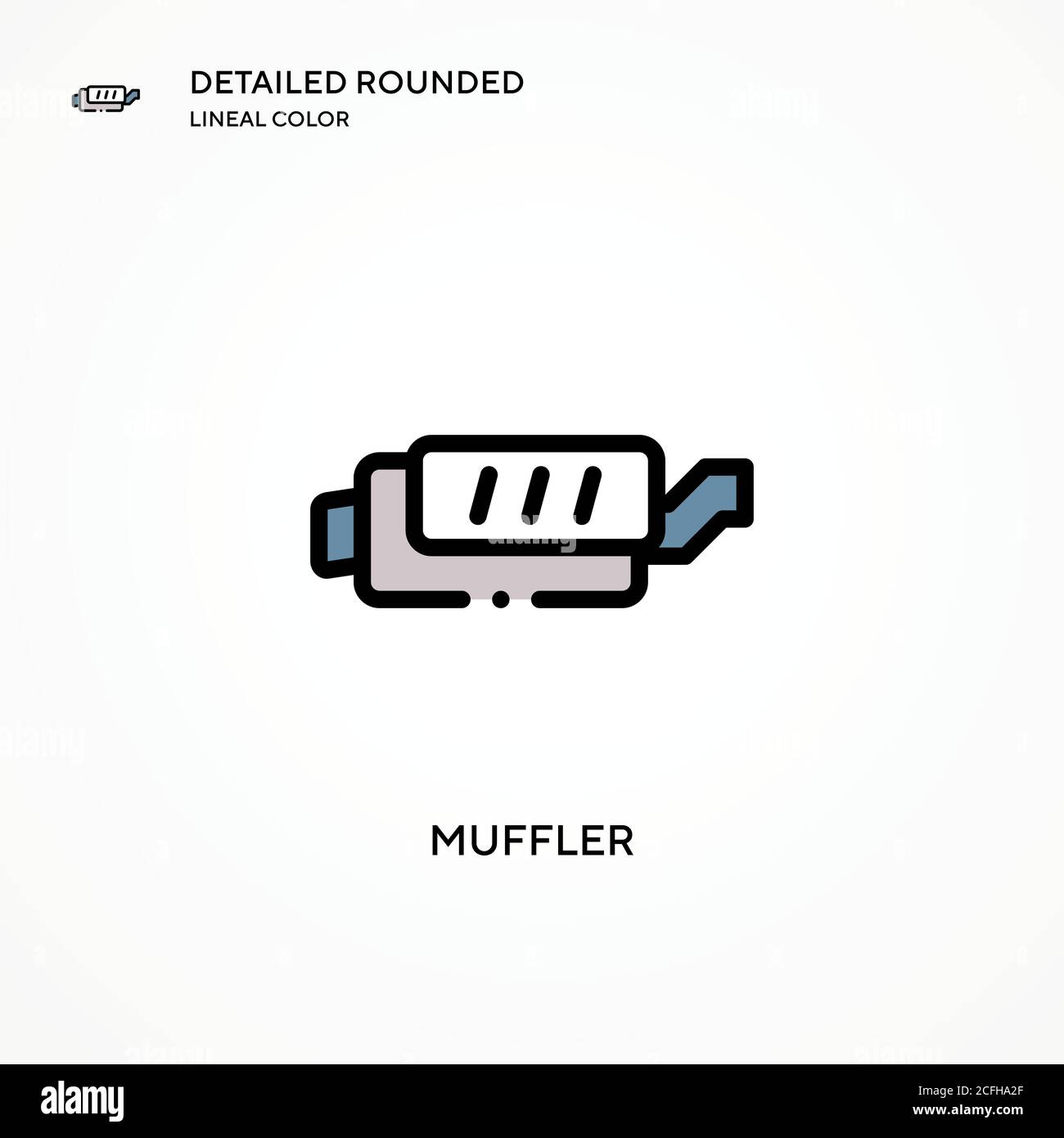 Muffler vector icon. Modern vector illustration concepts. Easy to edit ...