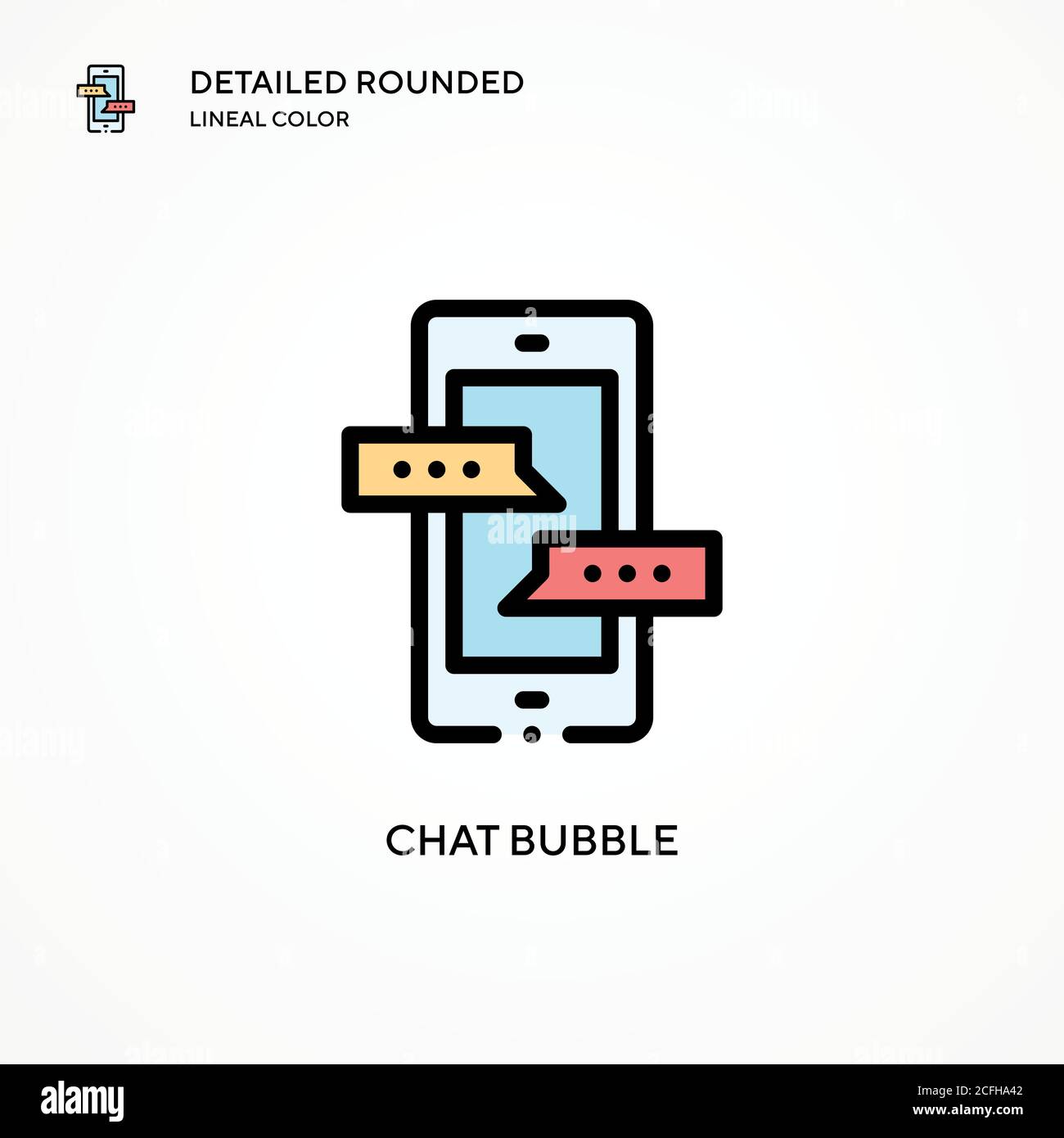 Chat bubble vector icon. Modern vector illustration concepts. Easy to ...