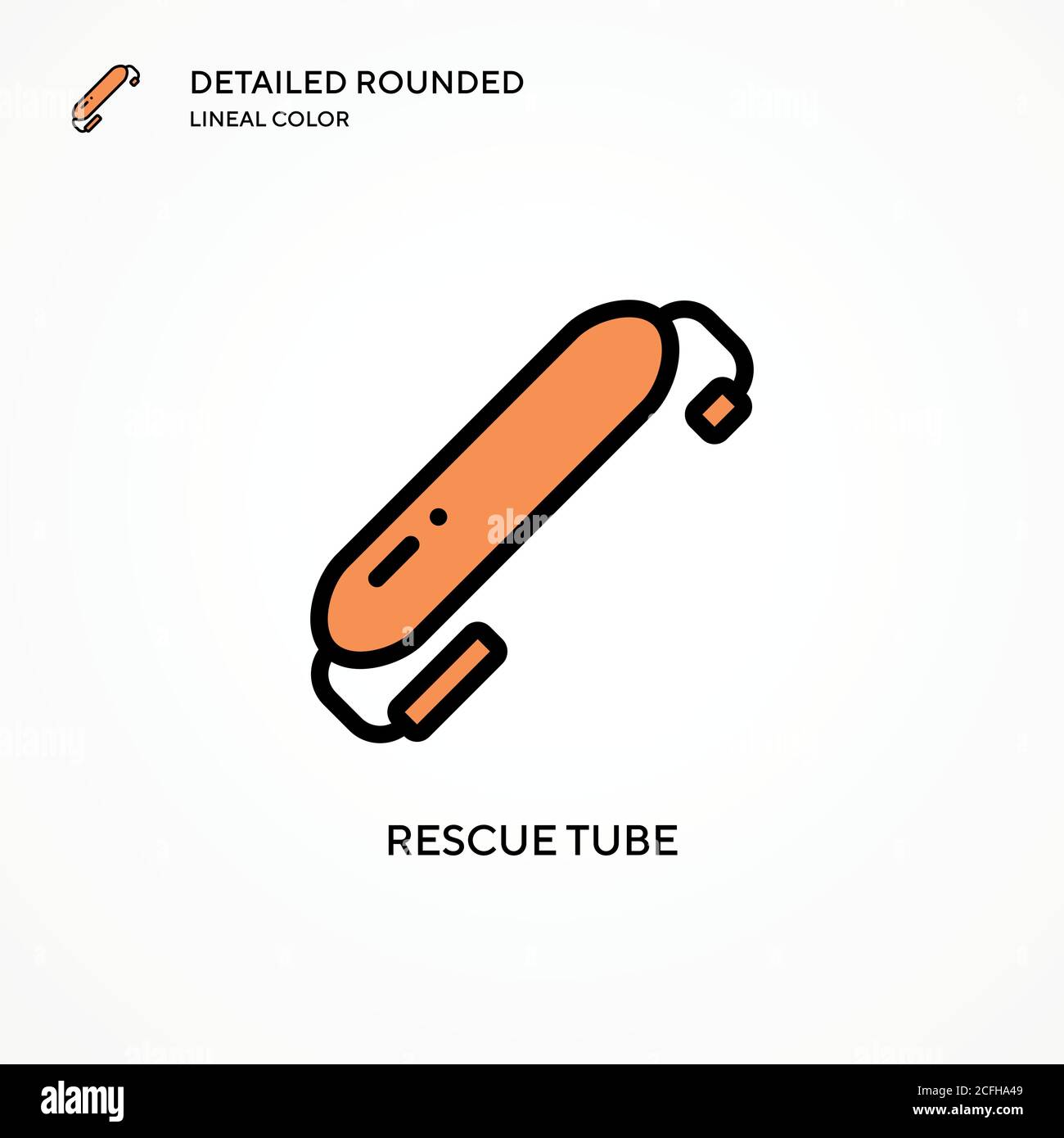 Rescue tube vector icon. Modern vector illustration concepts. Easy to ...