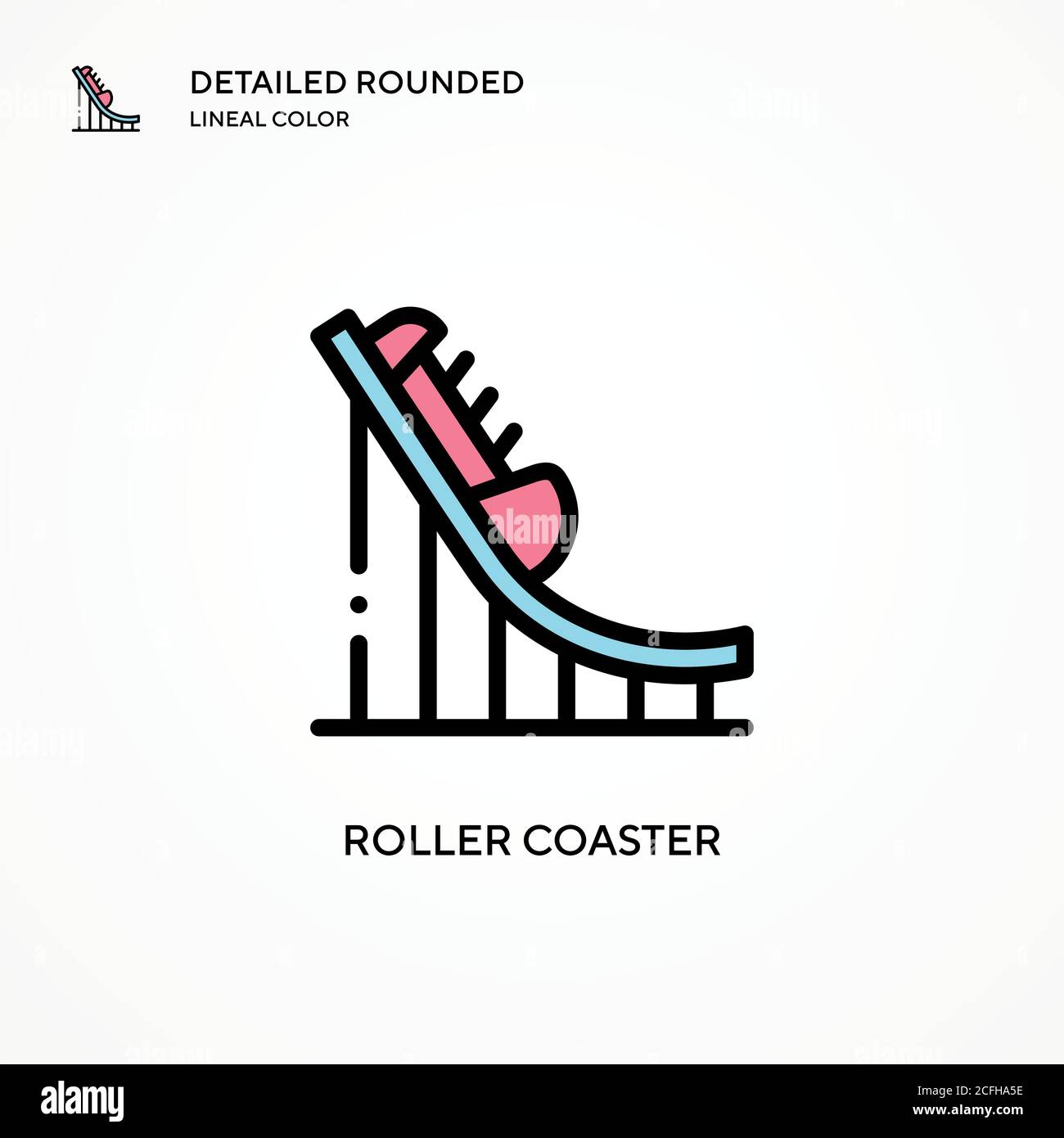 Roller coaster vector icon. Modern vector illustration concepts. Easy ...