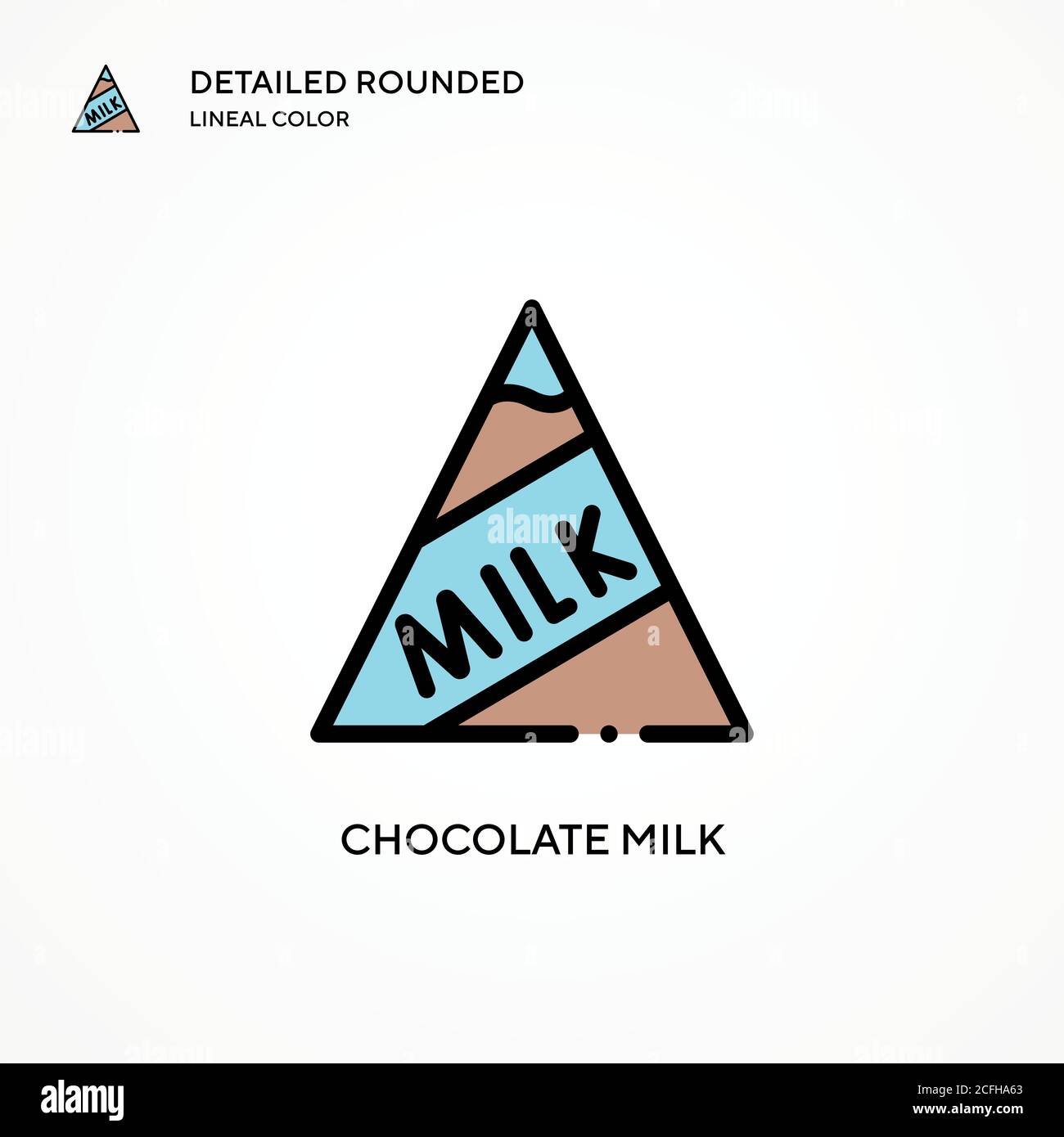 Chocolate milk vector icon. Modern vector illustration concepts. Easy ...
