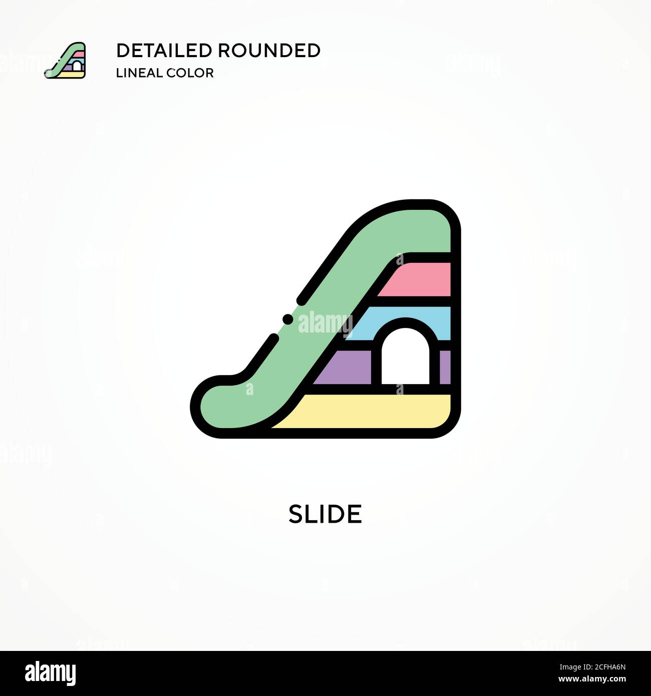 Slide vector icon. Modern vector illustration concepts. Easy to edit ...
