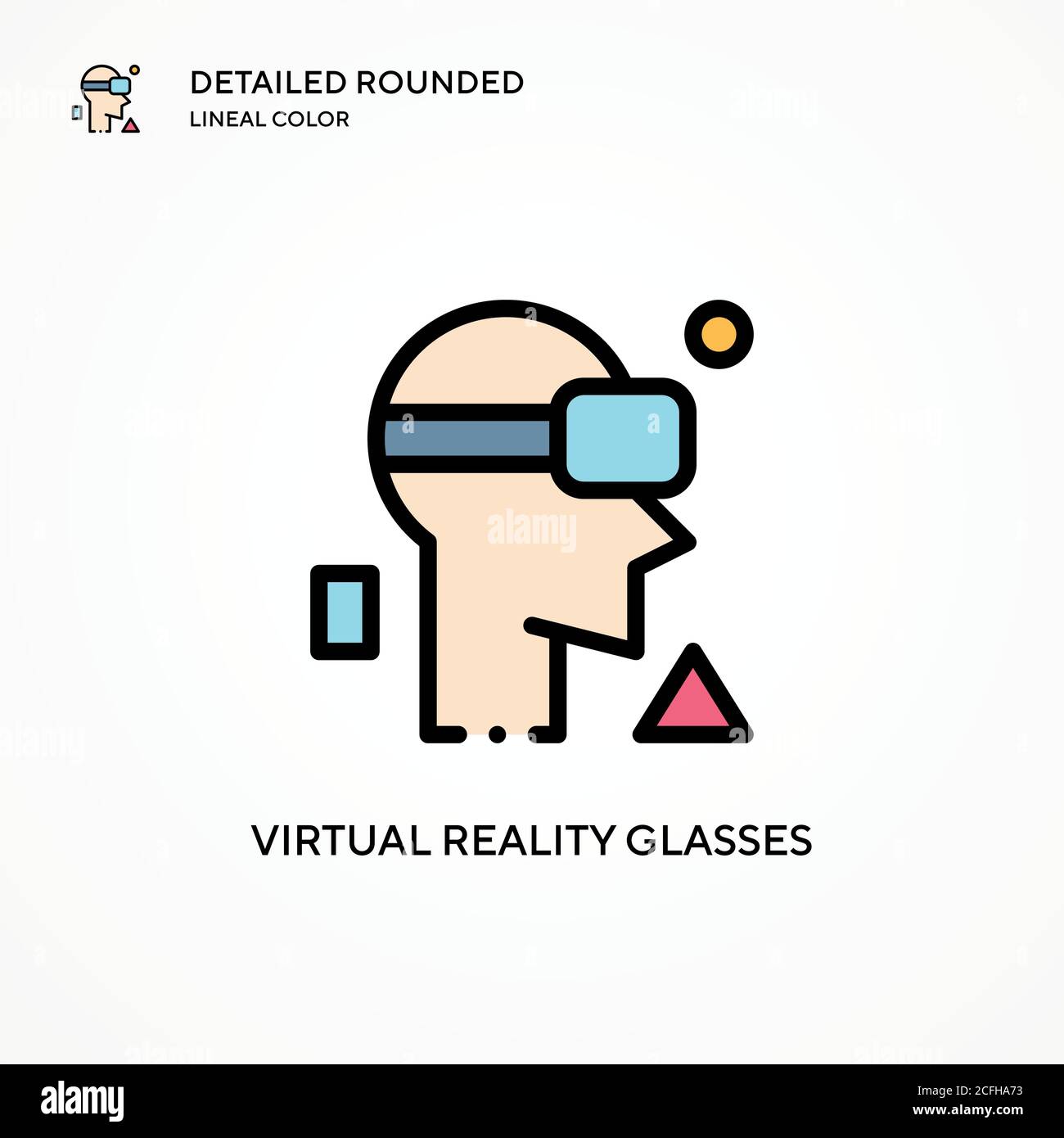 Virtual reality glasses vector icon. Modern vector illustration ...