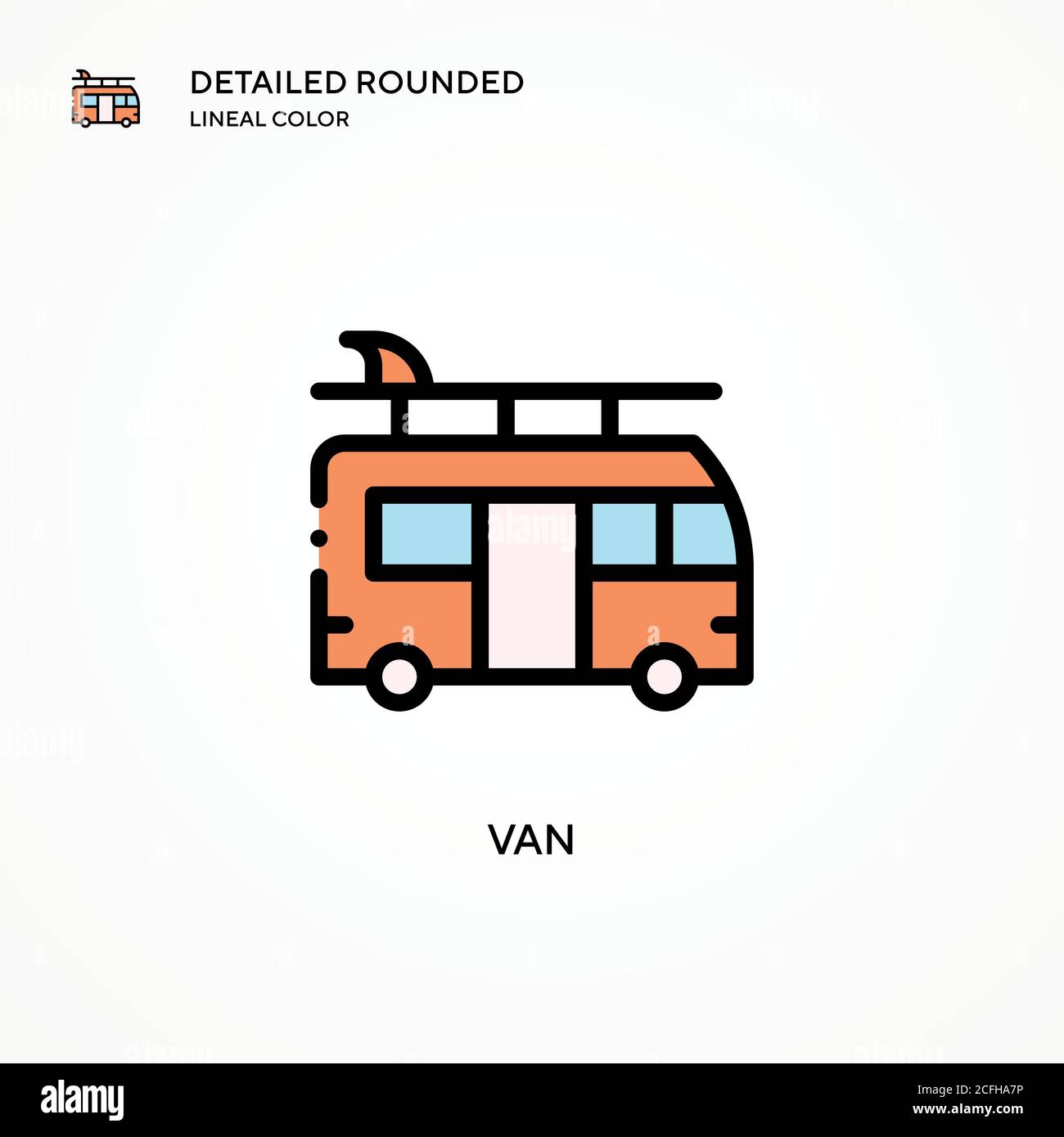 Van vector icon. Modern vector illustration concepts. Easy to edit and ...