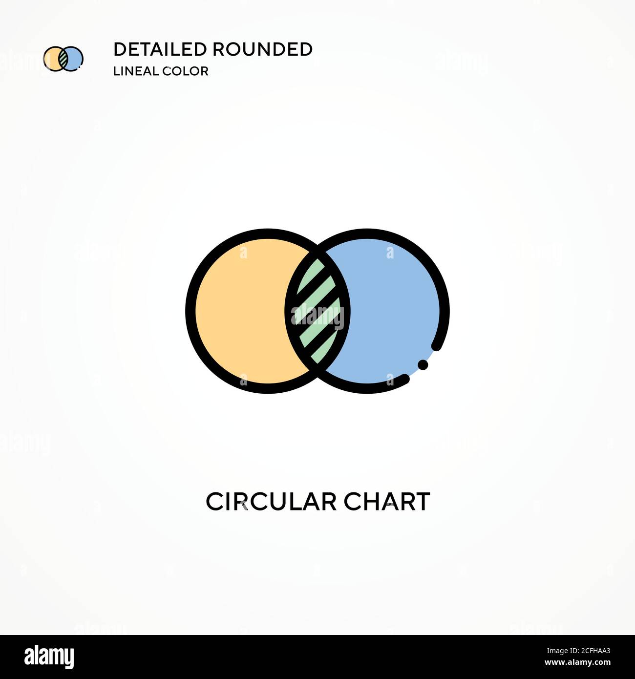 Circular chart vector icon. Modern vector illustration concepts. Easy ...