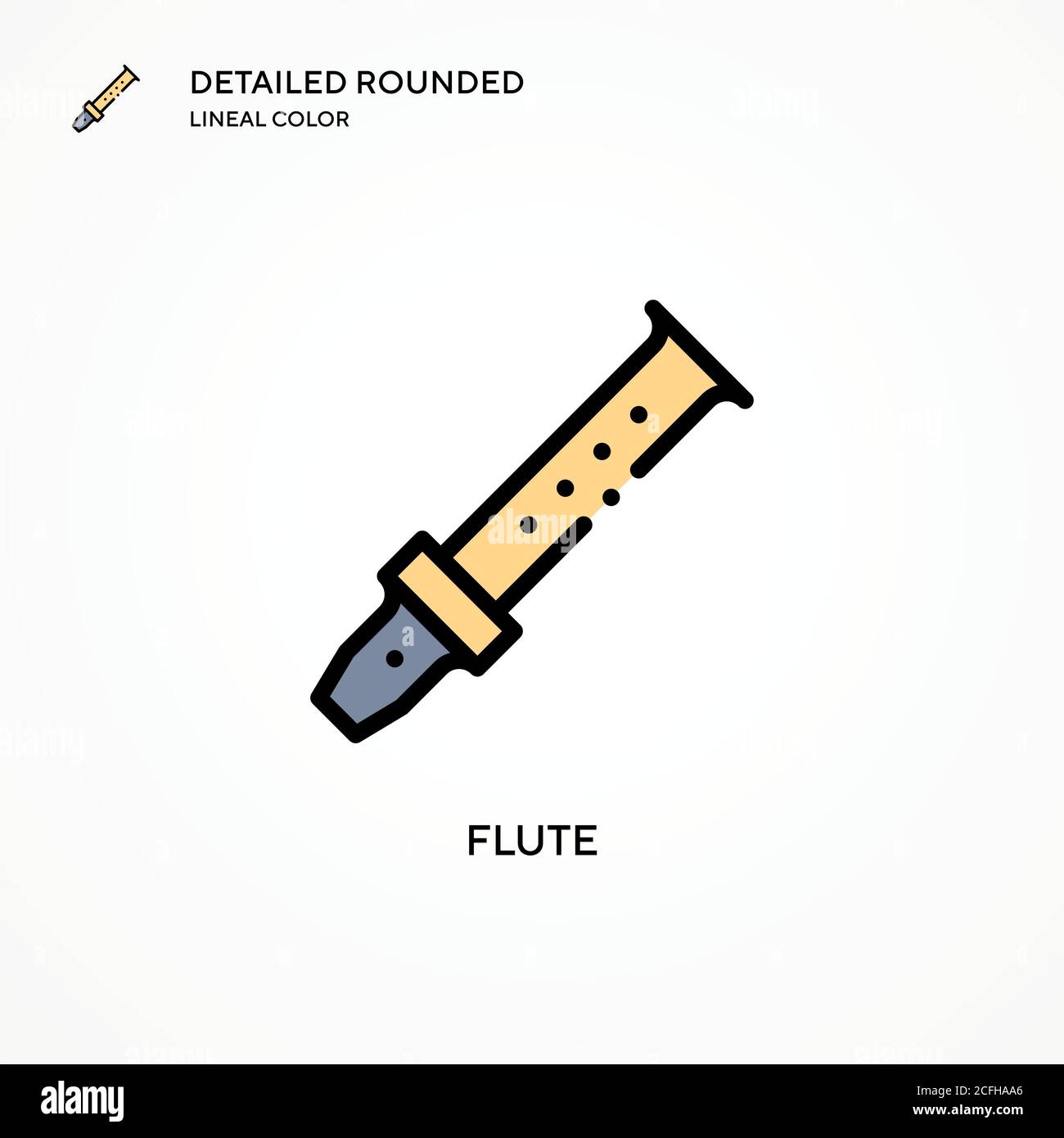 Flute vector icon. Modern vector illustration concepts. Easy to edit ...