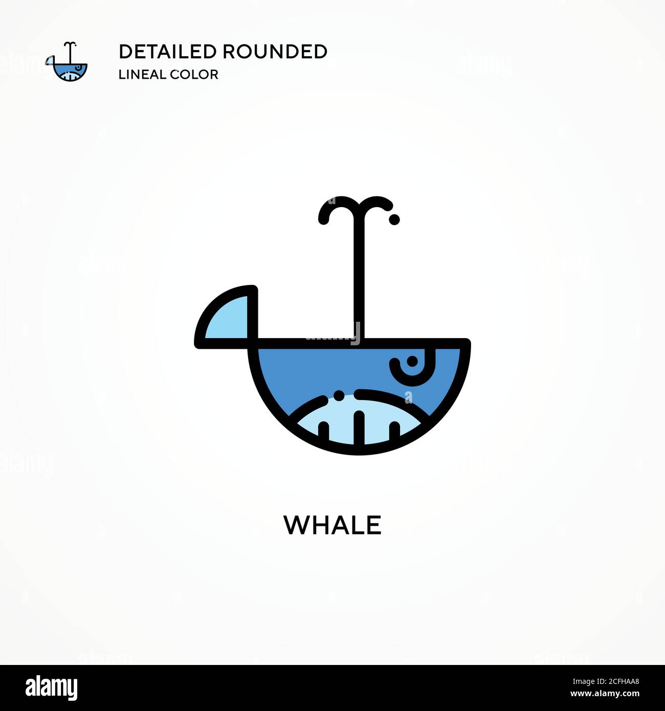 Whale vector icon. Modern vector illustration concepts. Easy to edit ...