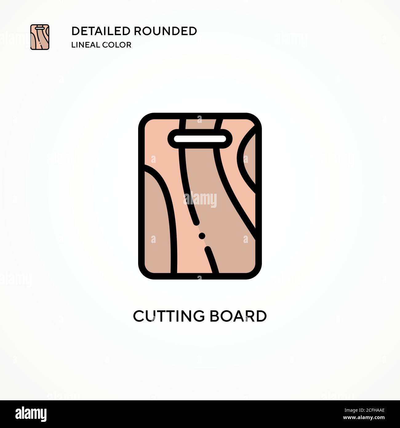 Cutting board vector icon. Modern vector illustration concepts. Easy to ...