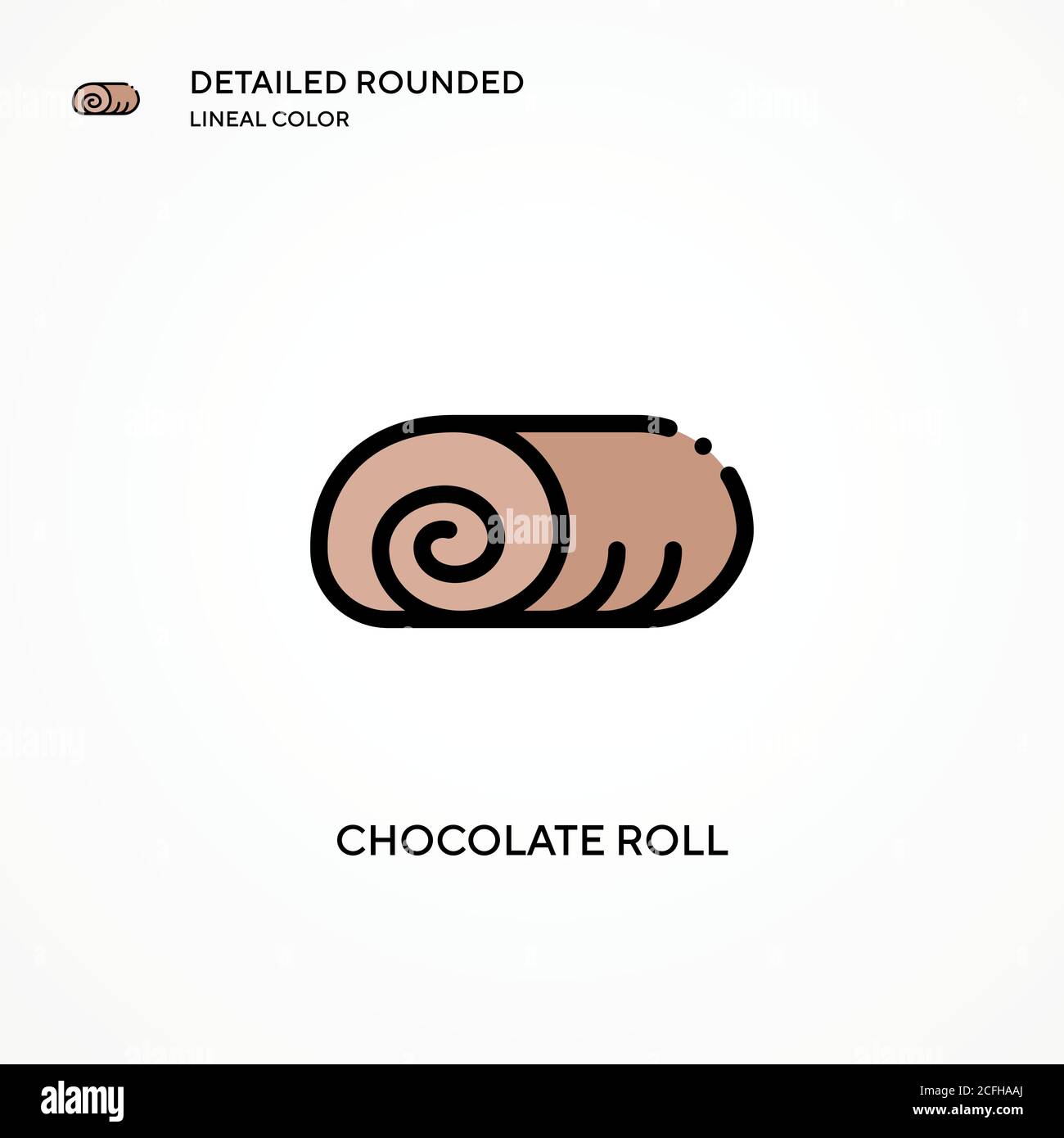 Chocolate roll vector icon. Modern vector illustration concepts. Easy ...