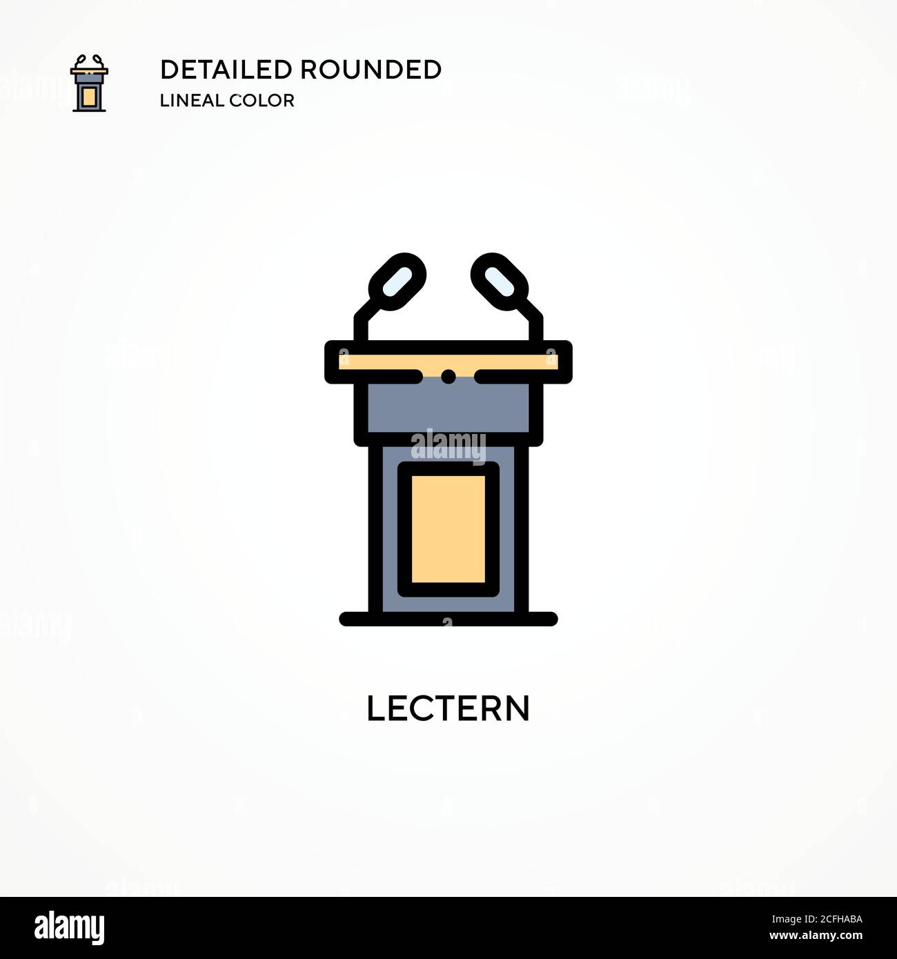 Lectern vector icon. Modern vector illustration concepts. Easy to edit ...