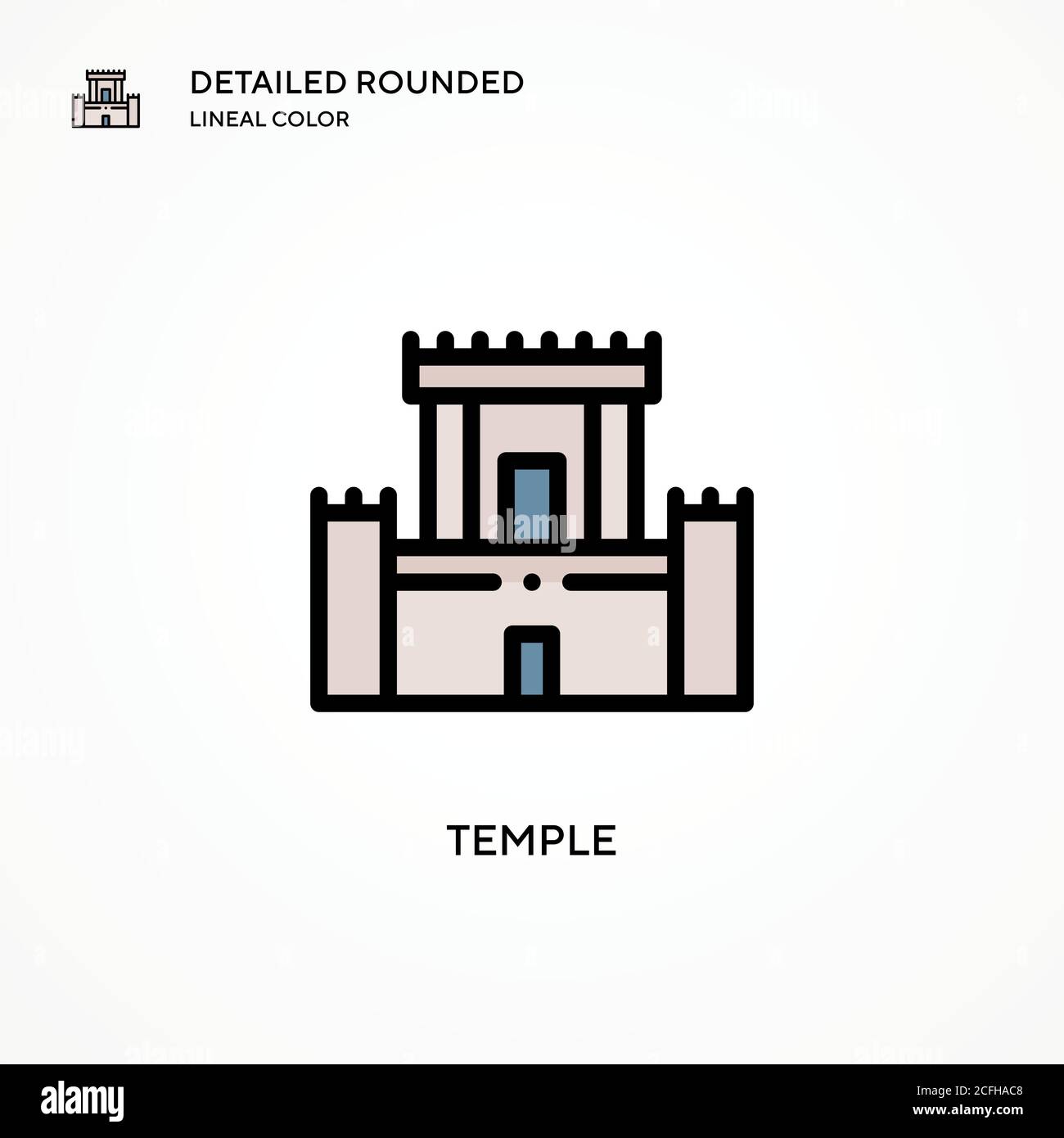 Temple vector icon. Modern vector illustration concepts. Easy to edit ...
