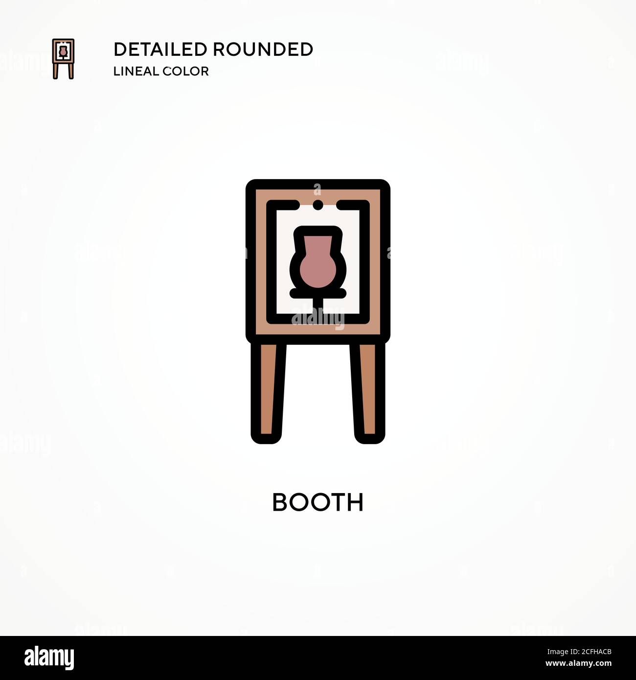 Booth vector icon. Modern vector illustration concepts. Easy to edit ...