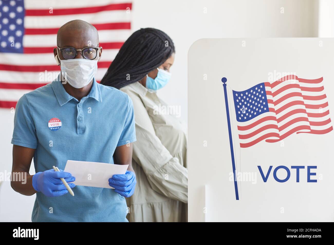Safety at voting booth hi-res stock photography and images - Alamy