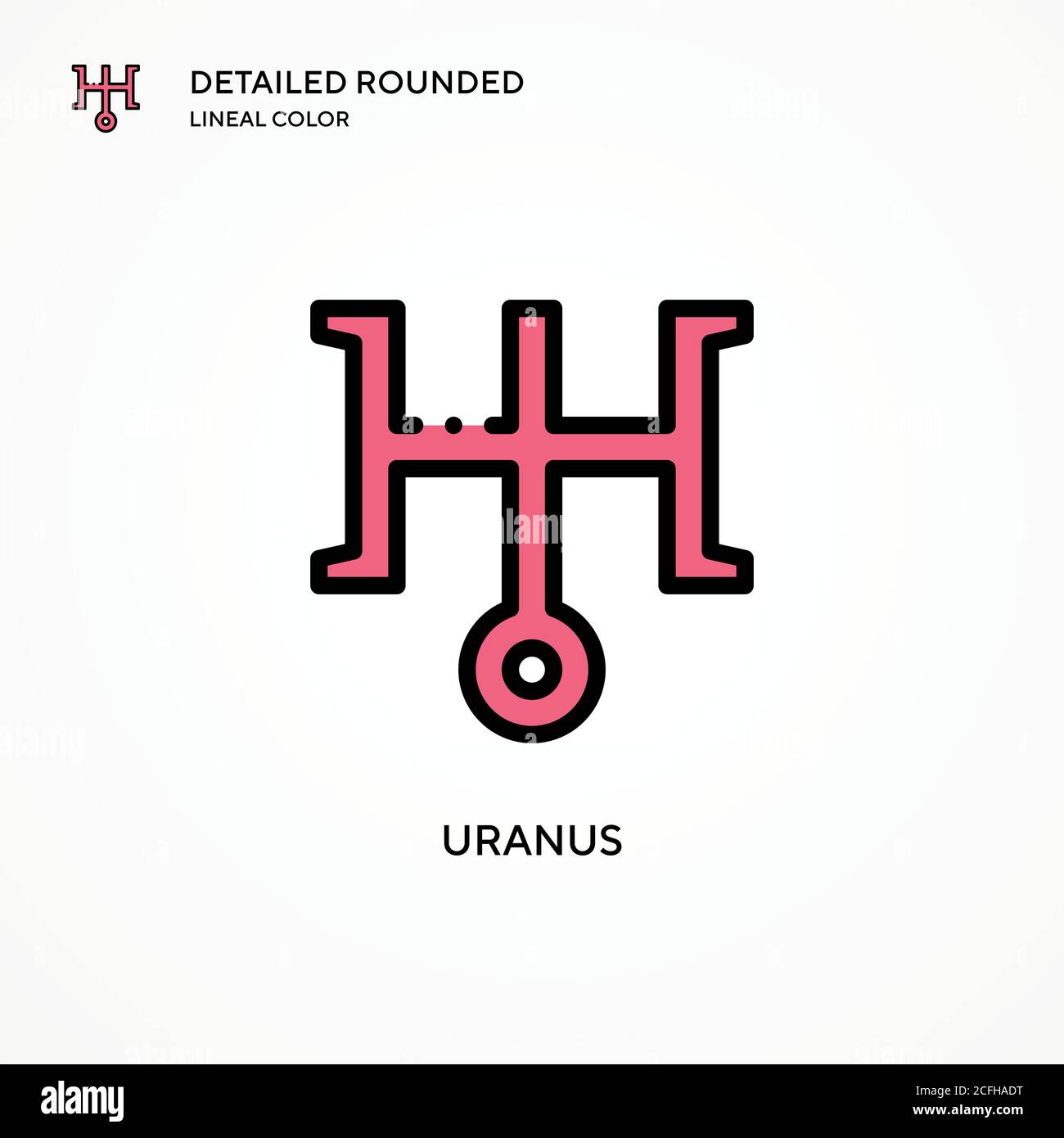 Uranus surface illustration Cut Out Stock Images & Pictures - Alamy