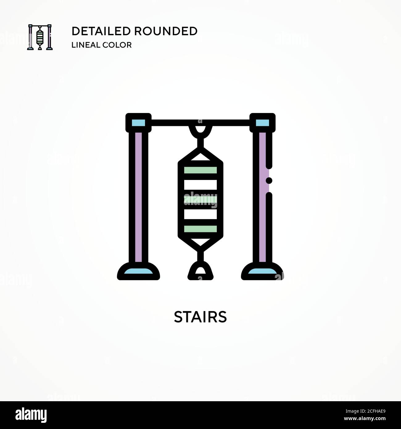 Stairs vector icon. Modern vector illustration concepts. Easy to edit ...