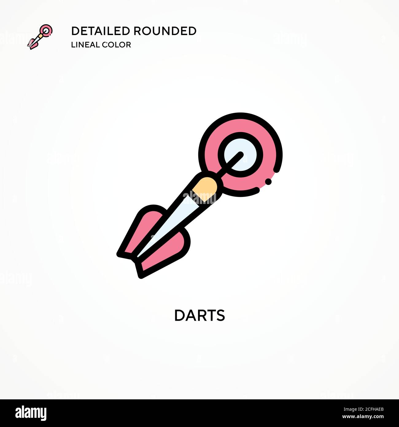 Darts vector icon. Modern vector illustration concepts. Easy to edit ...
