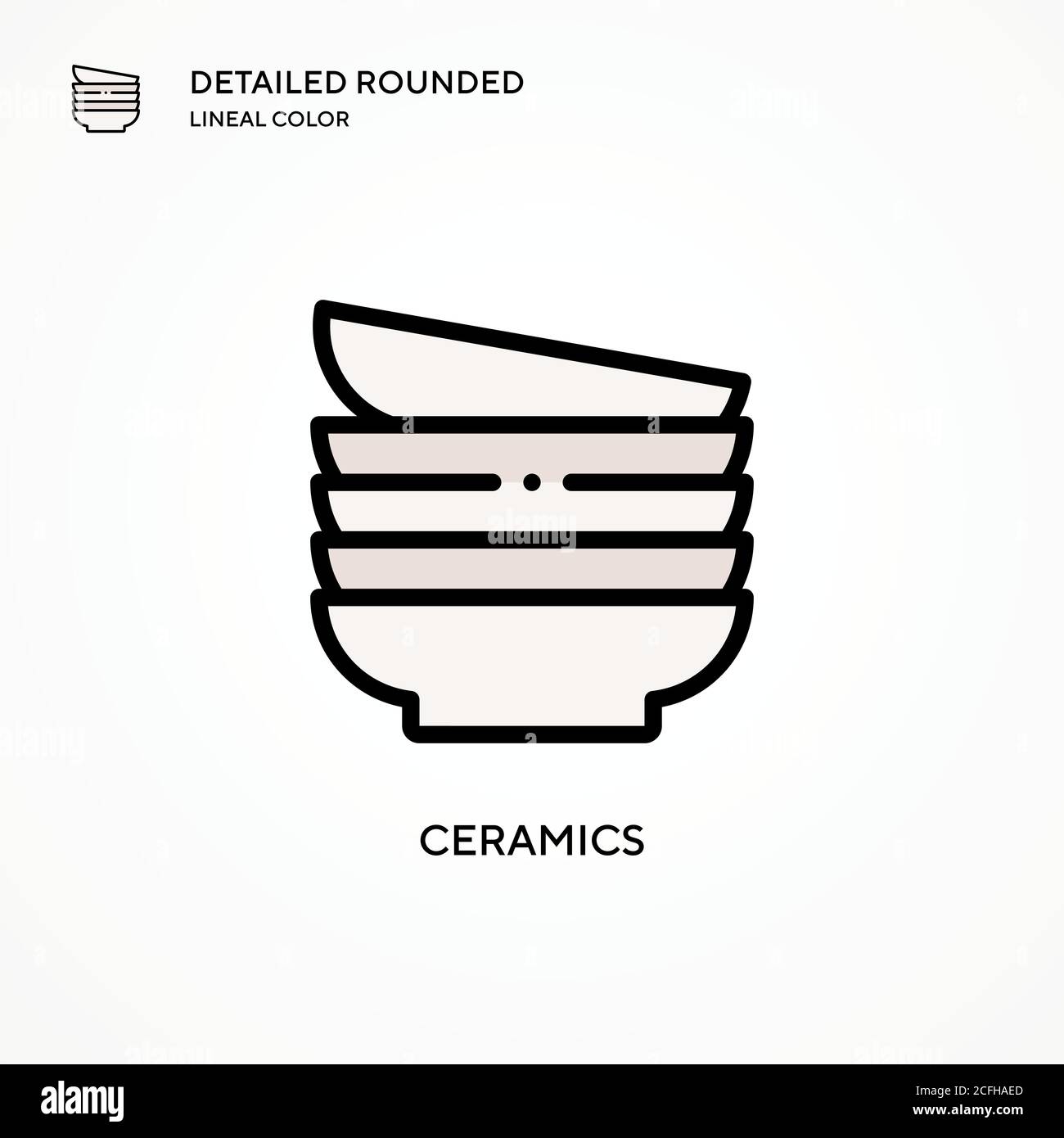 Ceramics vector icon. Modern vector illustration concepts. Easy to edit ...