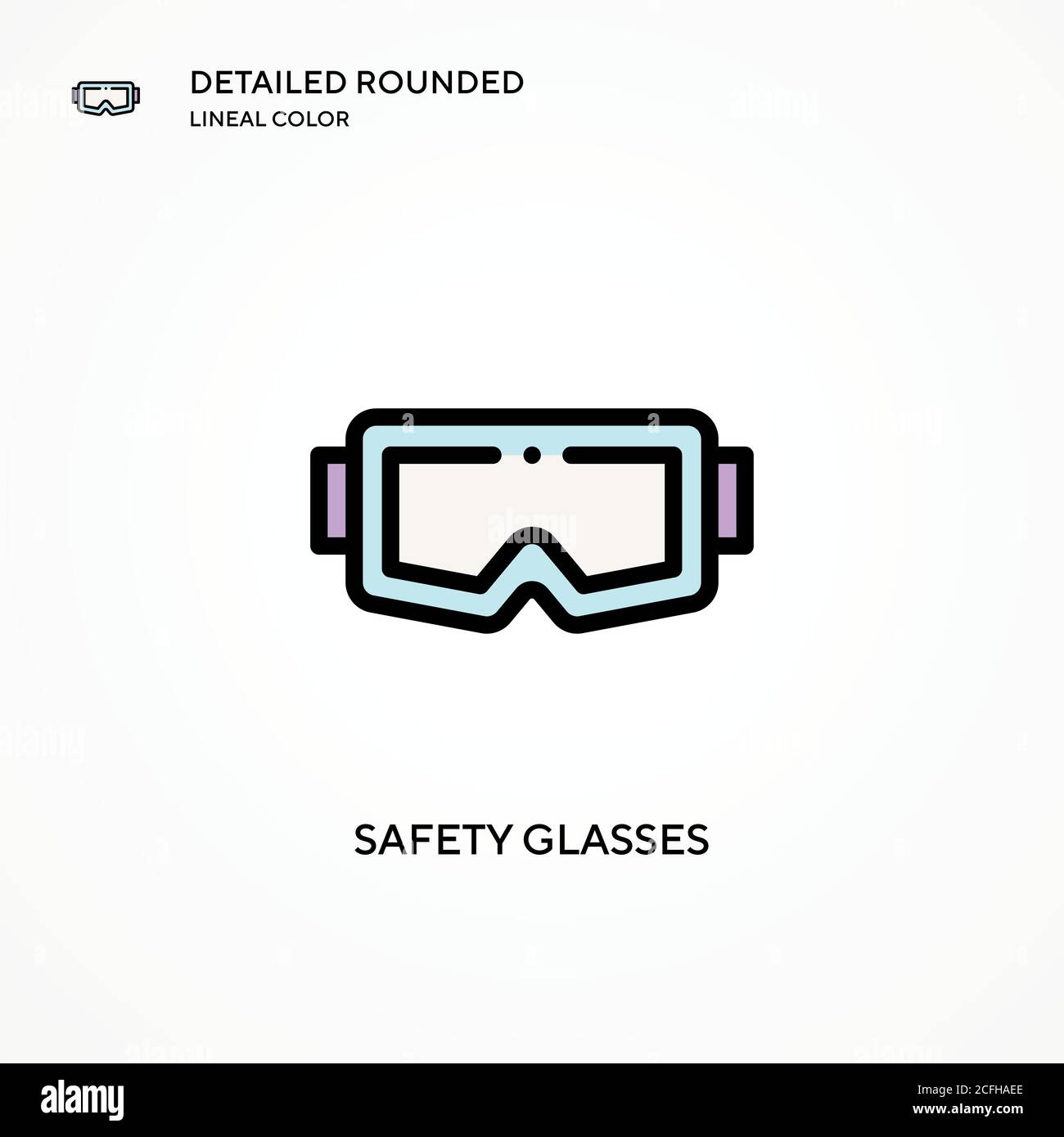 Safety glasses vector icon. Modern vector illustration concepts. Easy ...