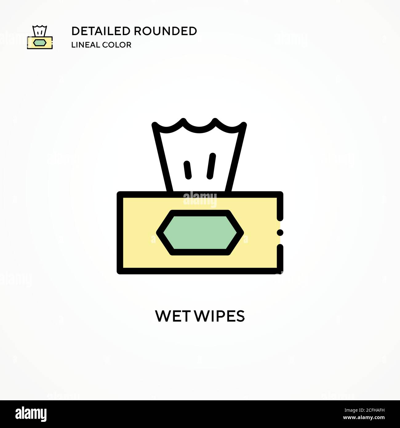 Wet wipes vector icon. Modern vector illustration concepts. Easy to ...