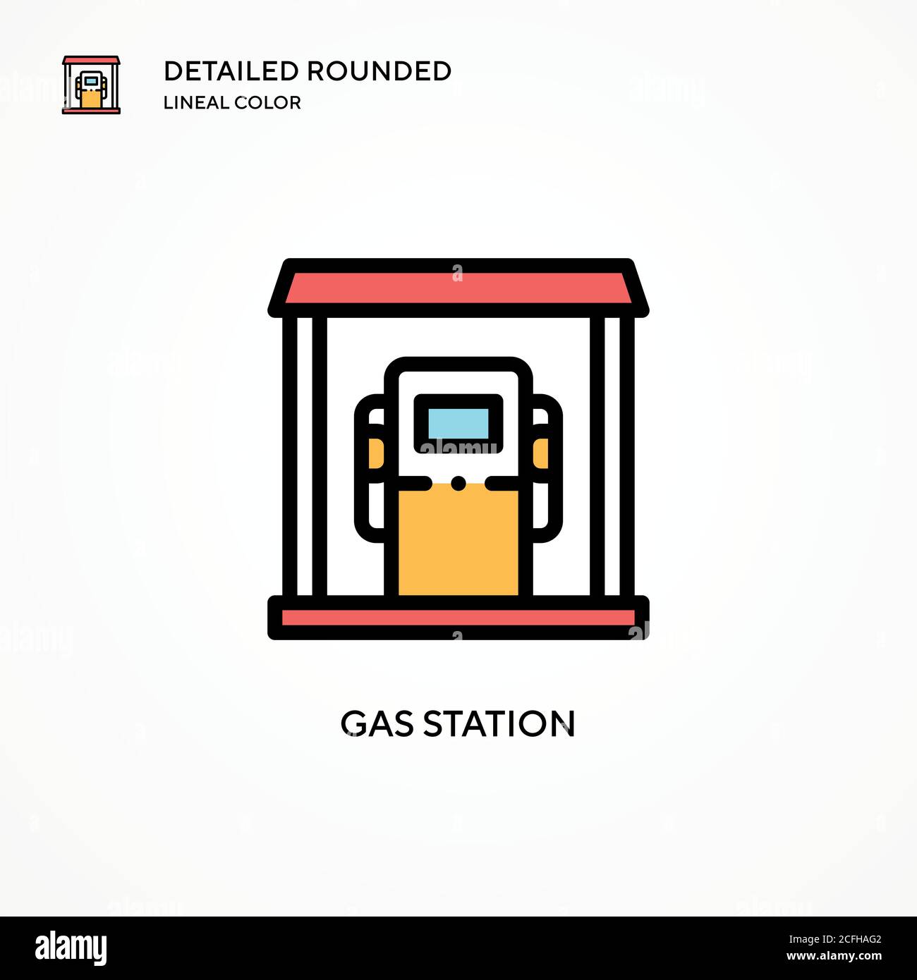 Gas station vector icon. Modern vector illustration concepts. Easy to ...