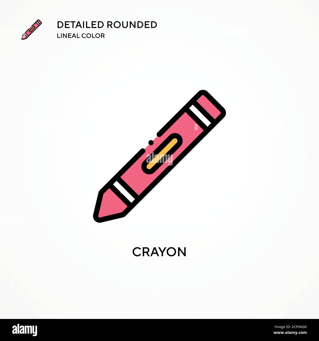 Crayon vector icon. Modern vector illustration concepts. Easy to edit ...