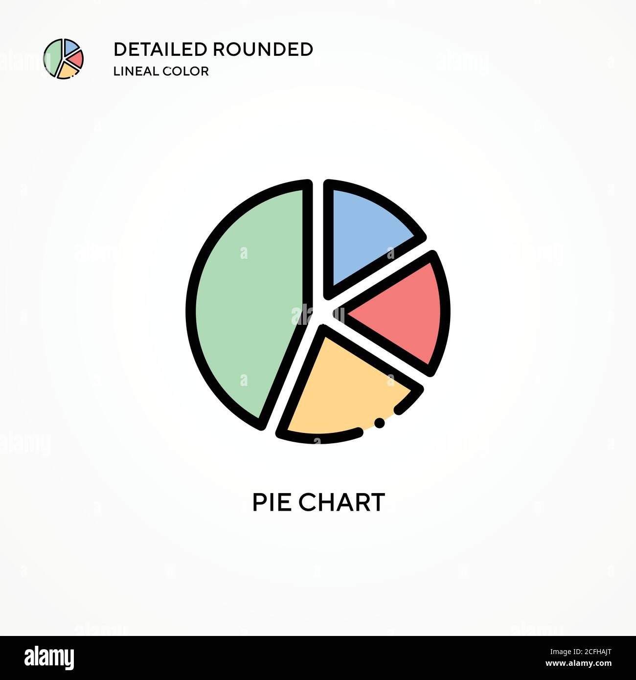 Pie chart vector icon. Modern vector illustration concepts. Easy to ...
