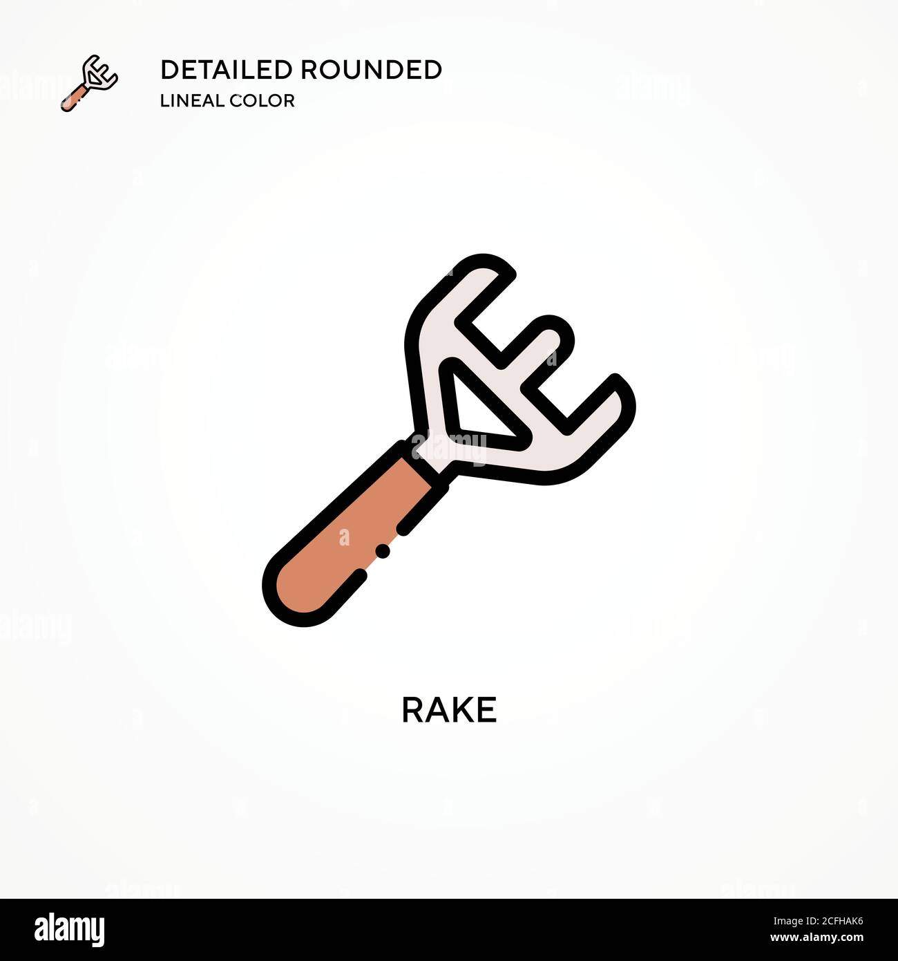 Rake vector icon. Modern vector illustration concepts. Easy to edit and ...