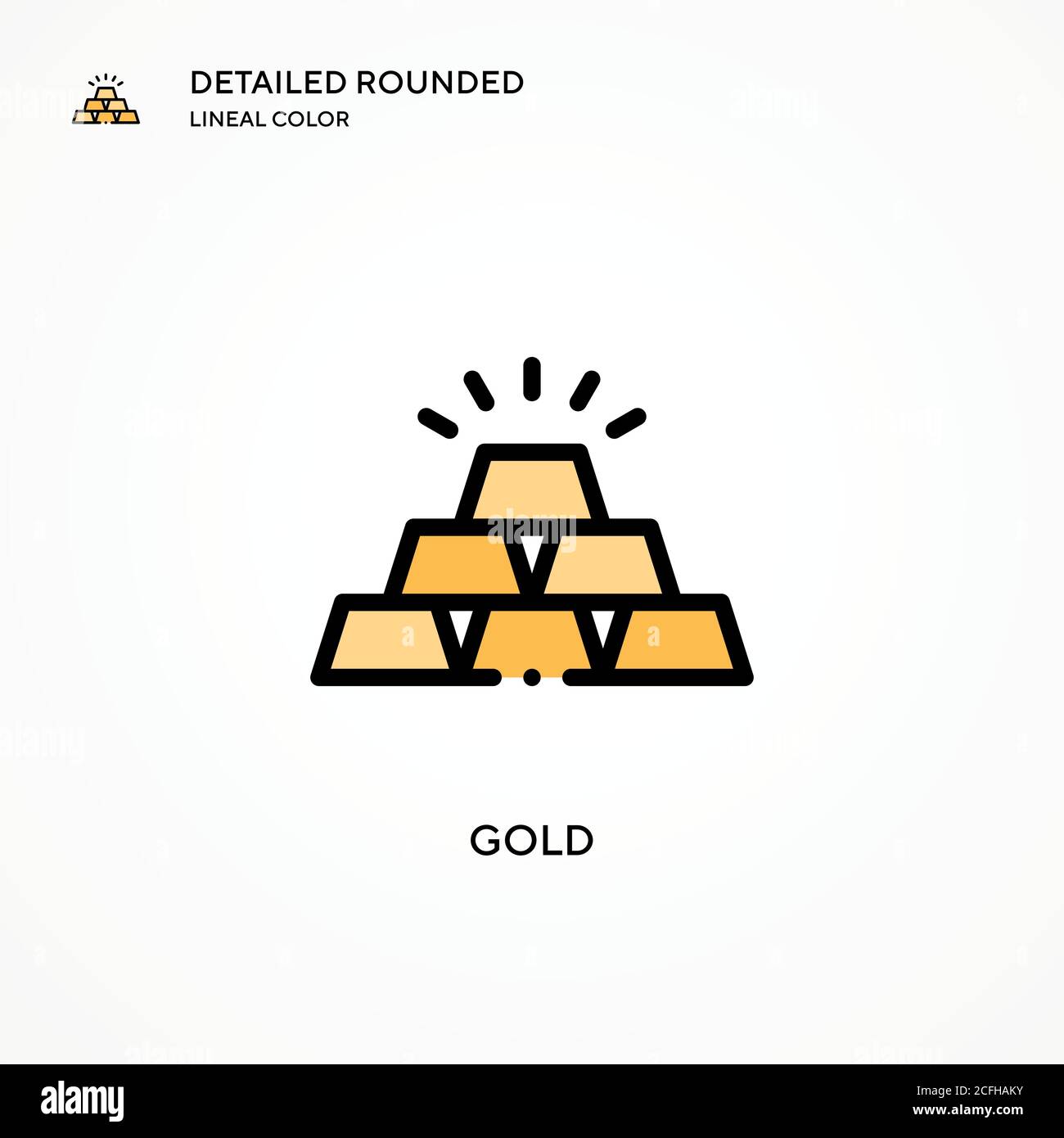 Gold vector icon. Modern vector illustration concepts. Easy to edit and ...