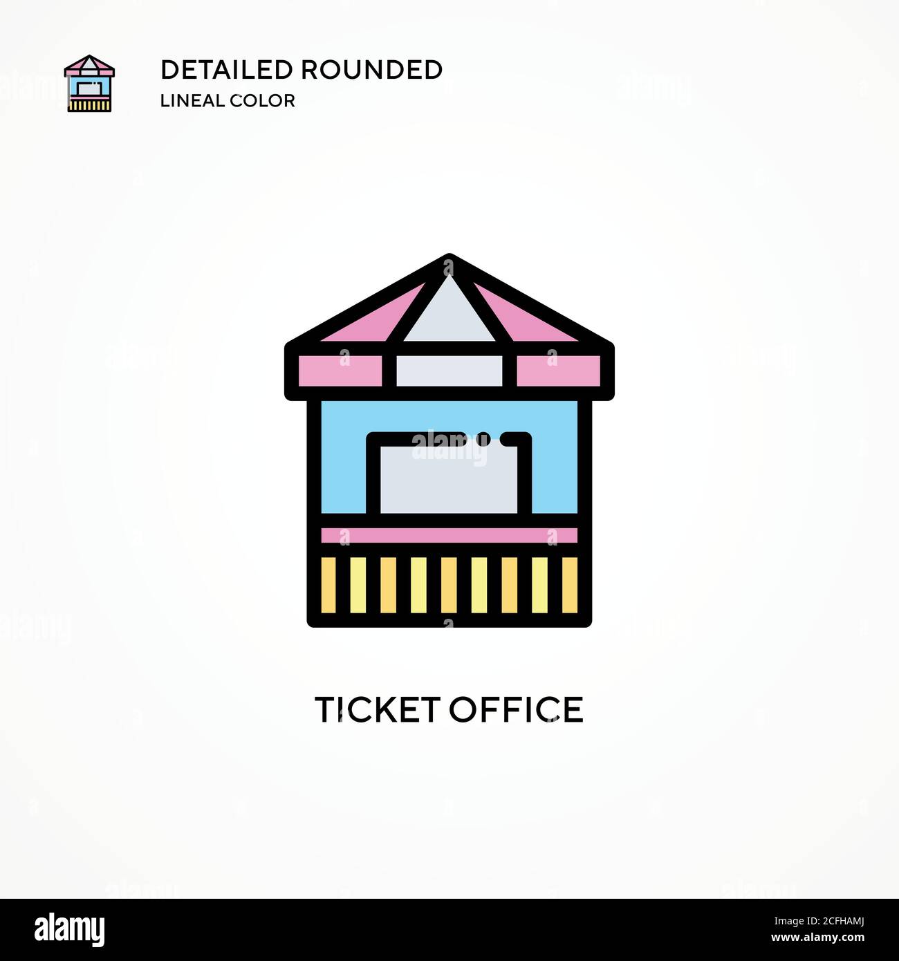 Ticket office vector icon. Modern vector illustration concepts. Easy to ...